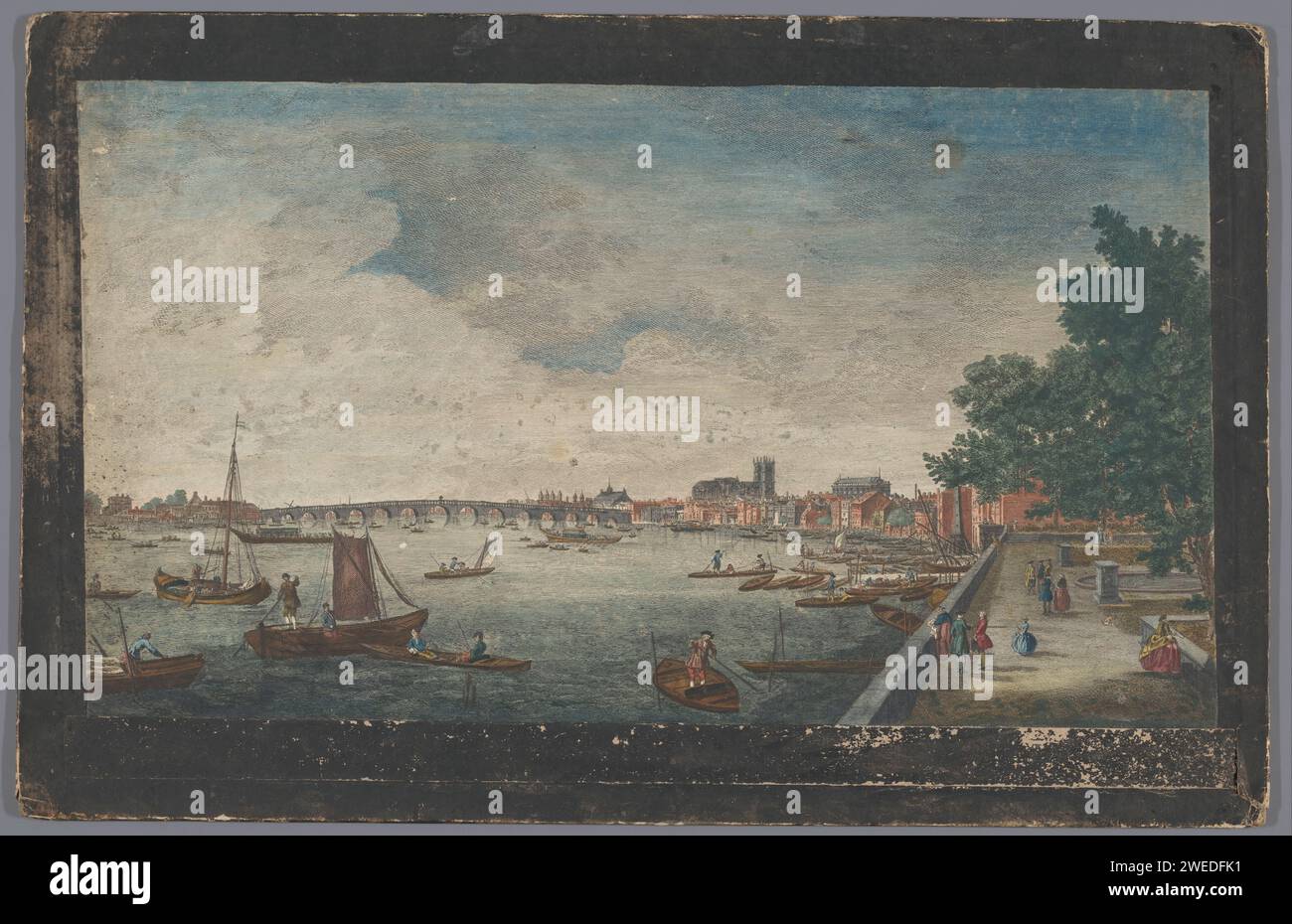 View of the Westminster Bridge over the River Theems in London, seen ...