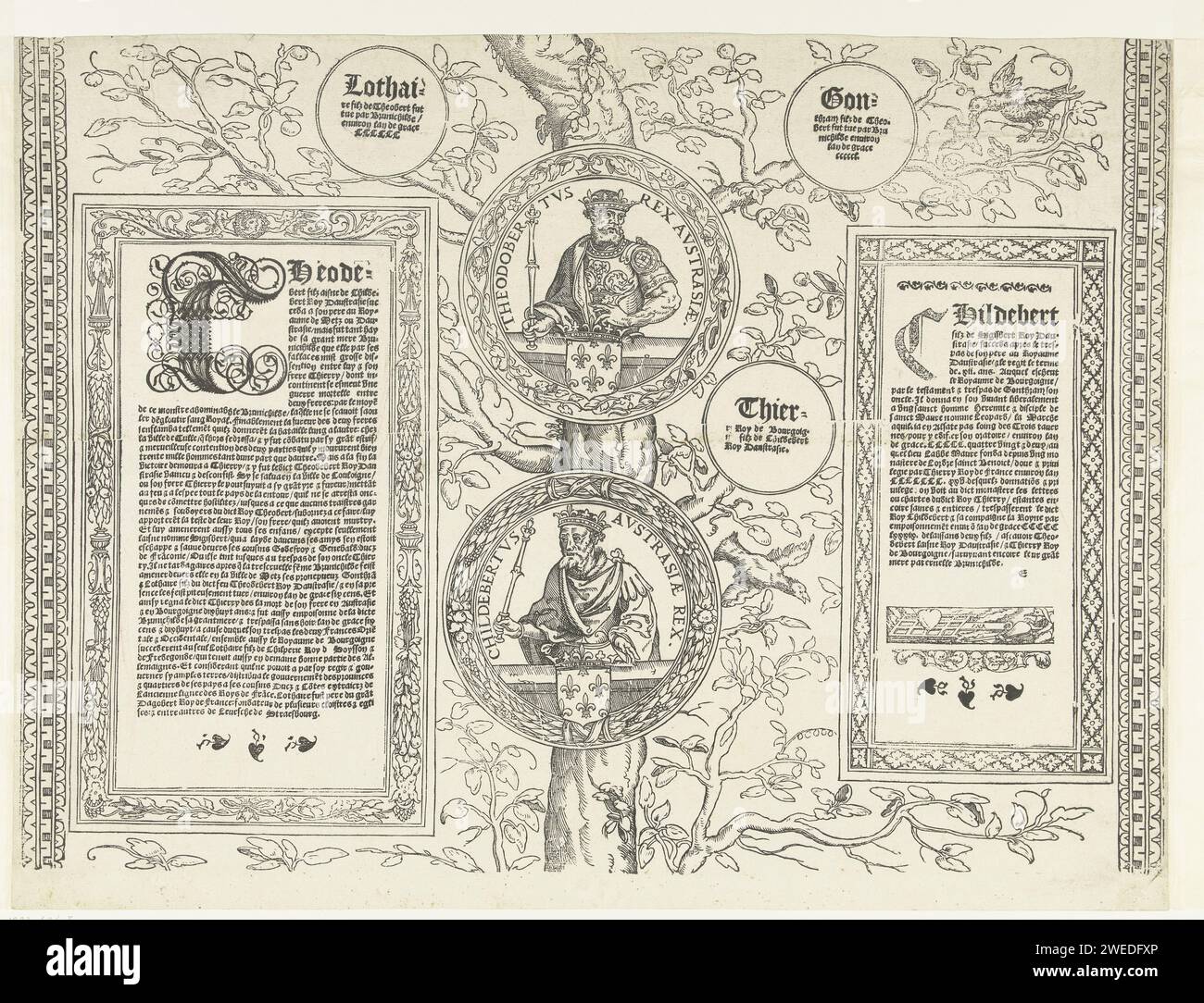 Family tree of the Habsburg house, page five, Robert Péril, 1533 - 1535 ...