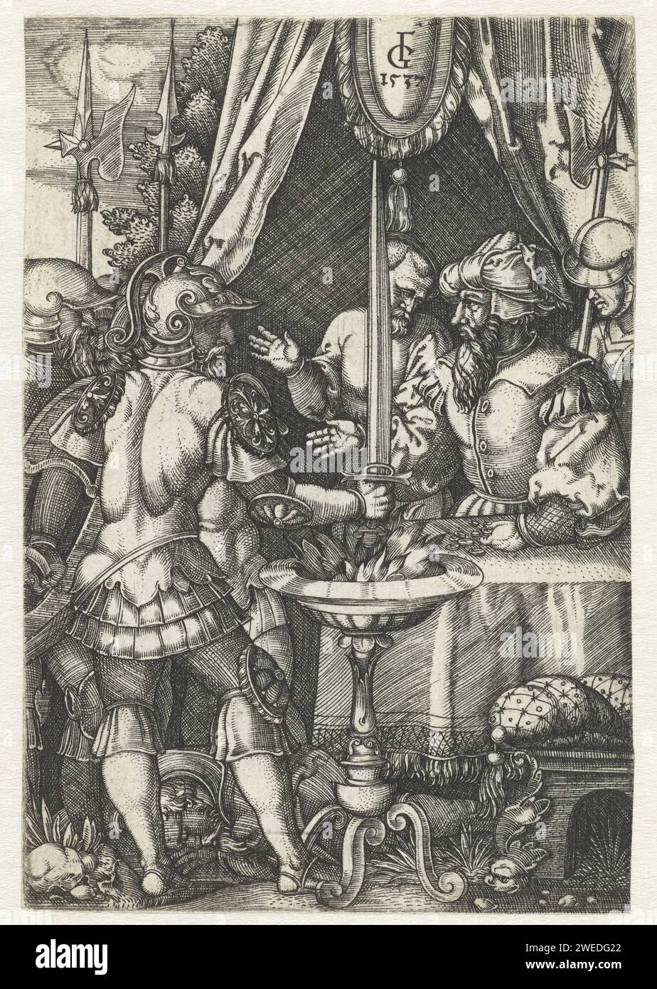 Mucius, Monogrammist FG, 1537 print The Roman hero Gaius Mucius ...