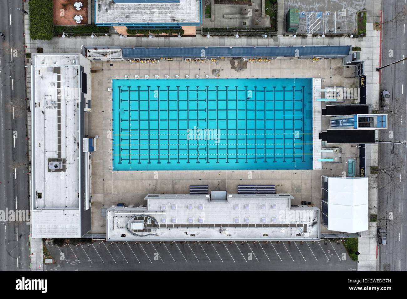A general overall aerial view of the Legends Aquatic Center on the ...