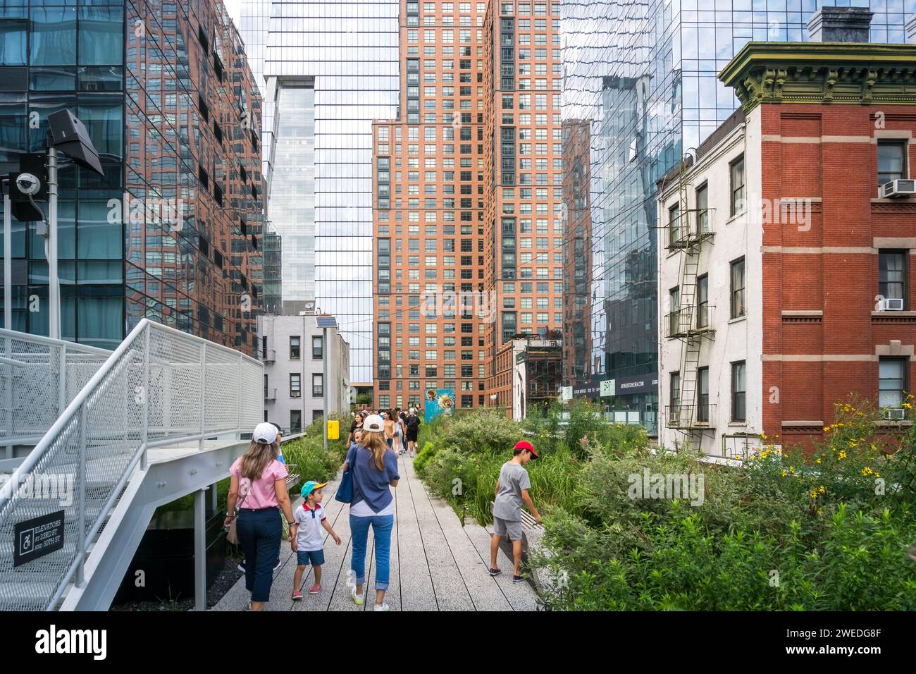 New York City, USA - August 9, 2019:People stroll among New York ...