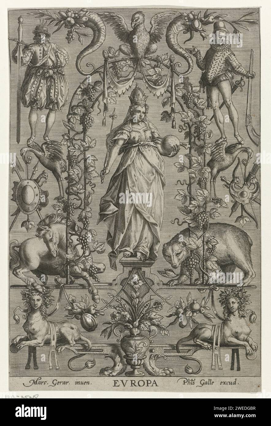Europa, Philips Galle (attributed to workshop of), after Marcus ...