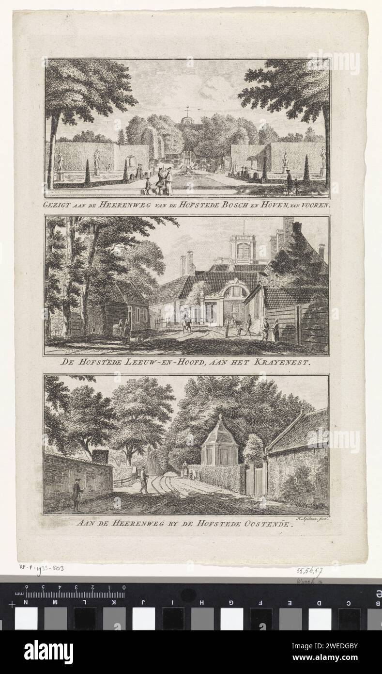 Three faces around Haarlem E, Hendrik Spilman, After Cornelis van ...