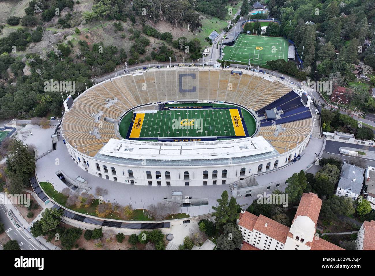 A general overall aerial view of California Memorial Stadium on the ...