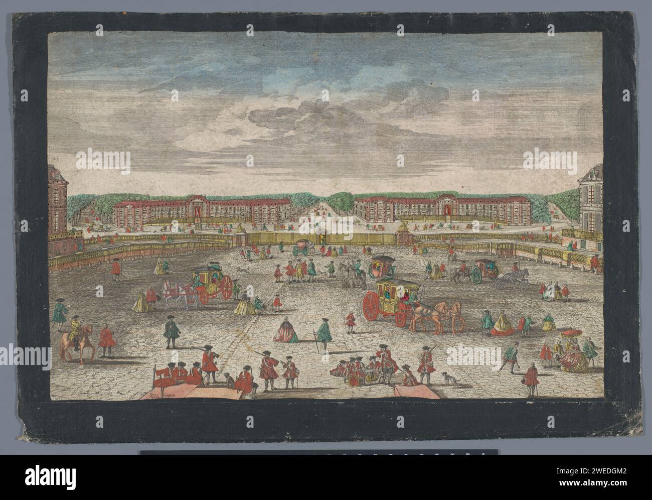 View of the stables of the Versailles palace, Georg Balthasar Probst ...