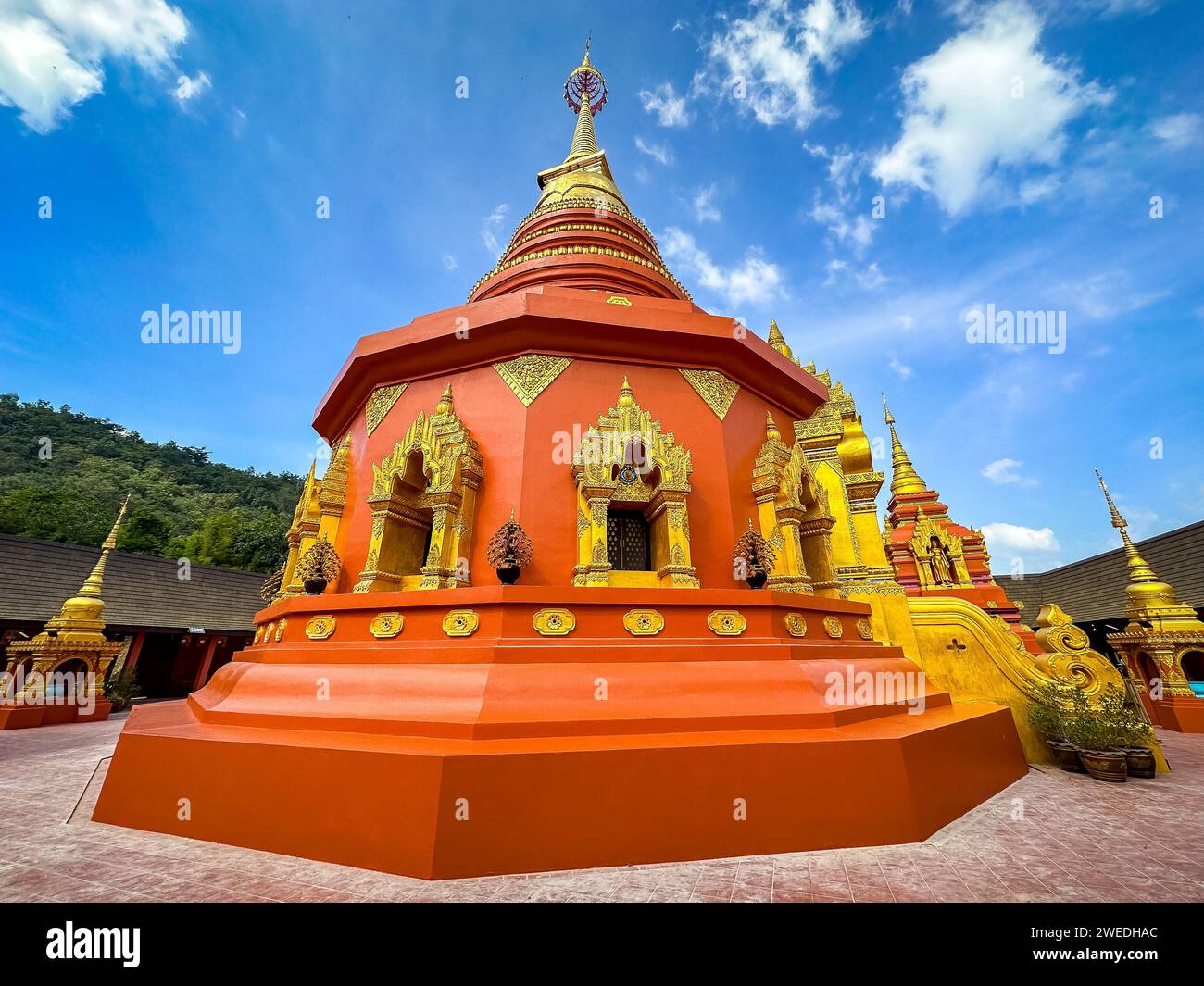 Wat Doi Prachan Mae Tha in Lapmpang, Thailand Stock Photo - Alamy