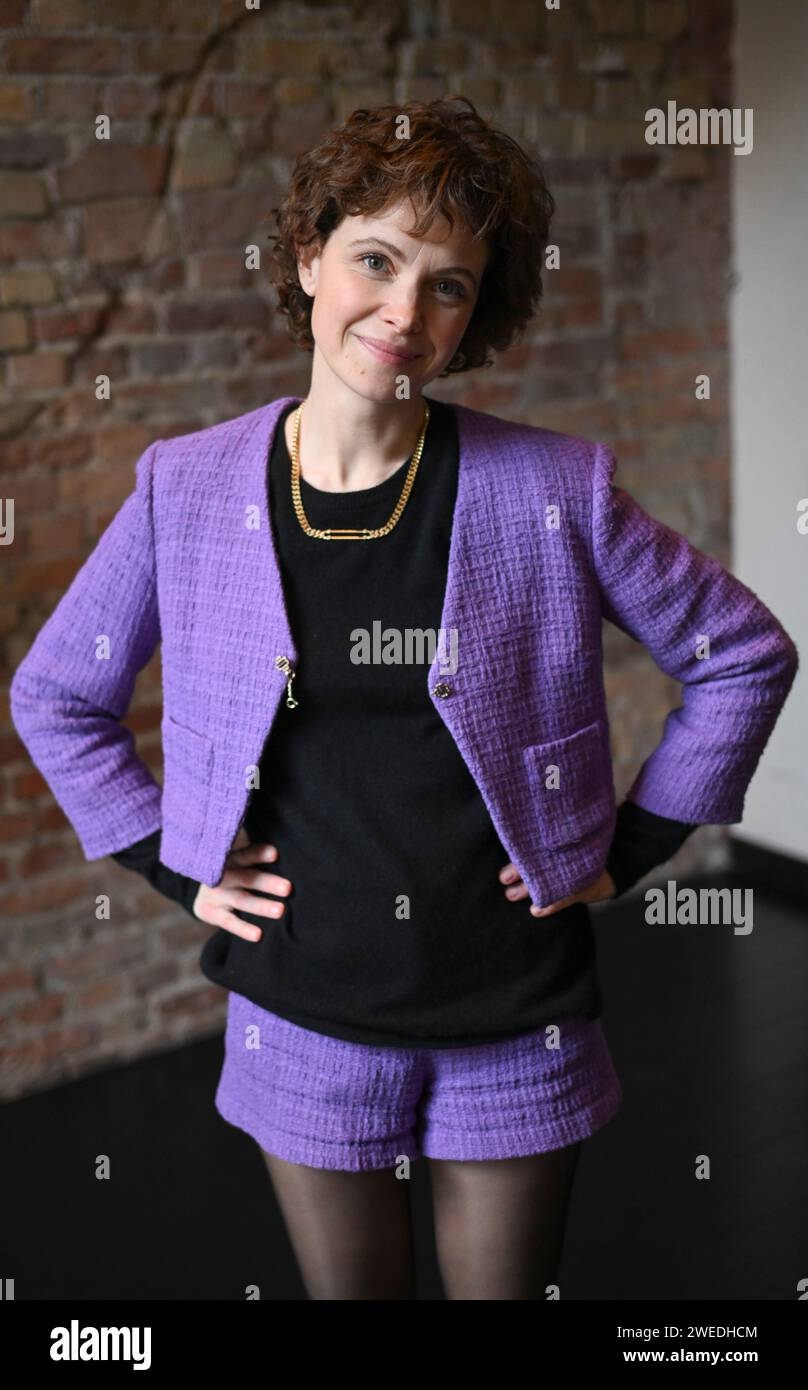 Berlin, Germany. 23rd Jan, 2024. Author and journalist Caroline Rosales at a photo shoot at the ...