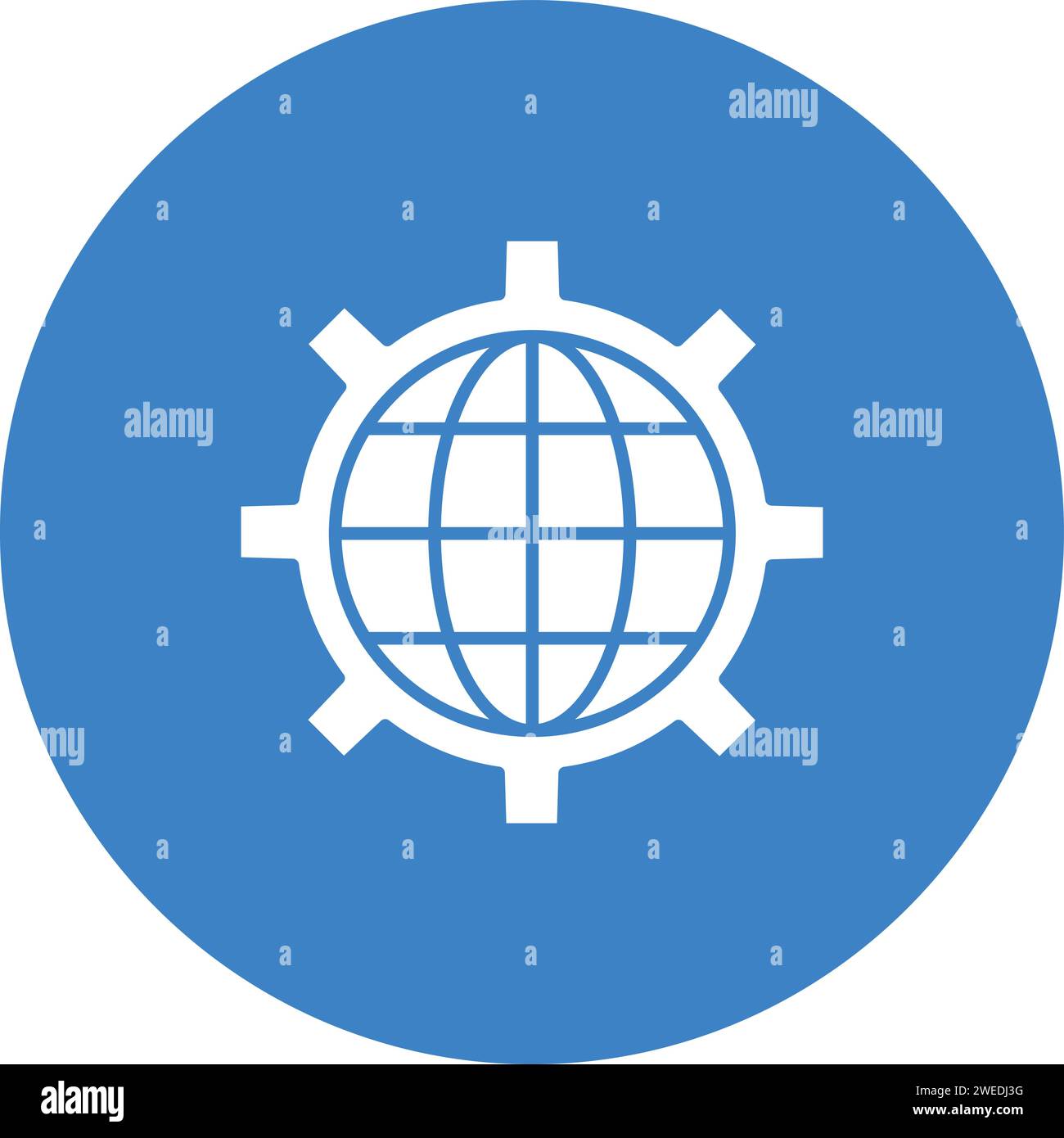 Global network settings icon hi-res stock photography and images - Alamy