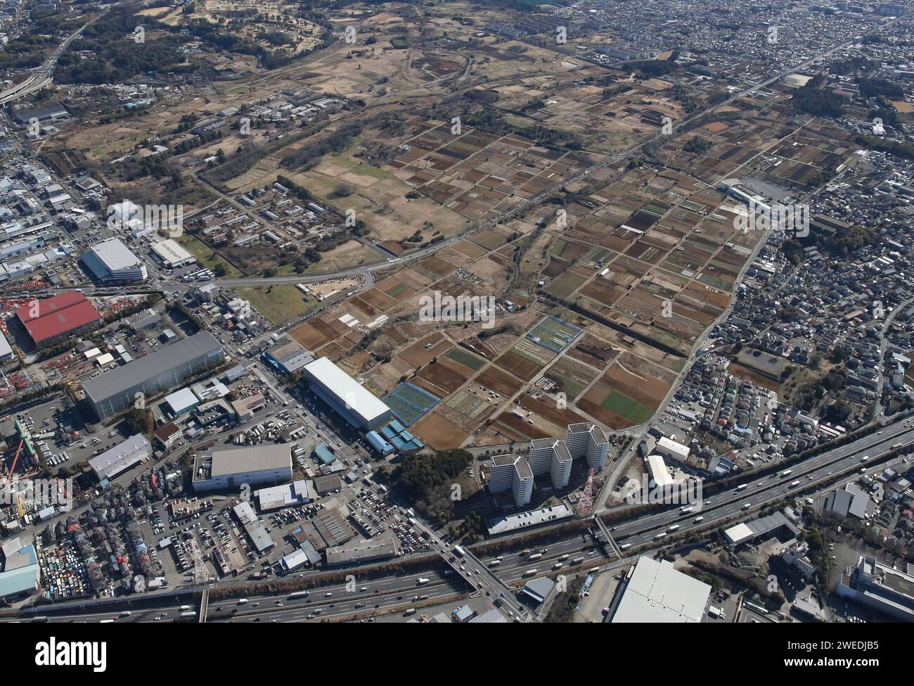 An aerial photo shows the former US Naval Support Facility Kamiseya ...