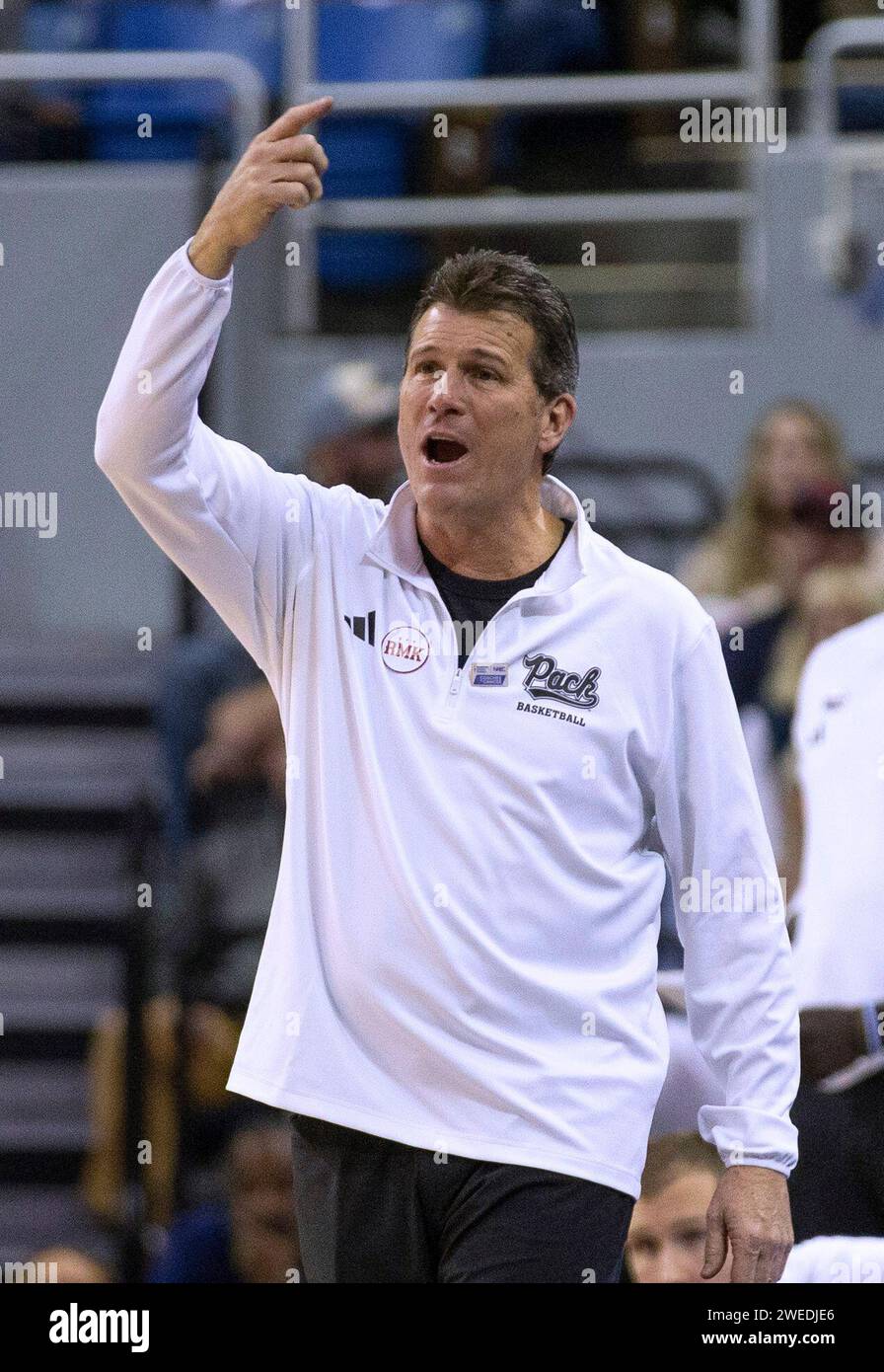 Nevada coach Steve Alford gestures during the second half of the team's ...