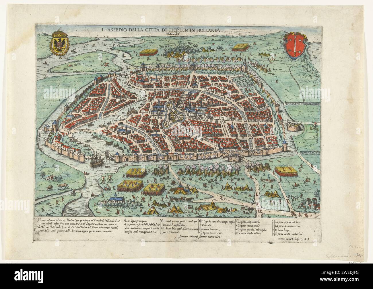 The siege of Haarlem, 1572-1573, Antonio Lafreri, 1602 print Overview ...