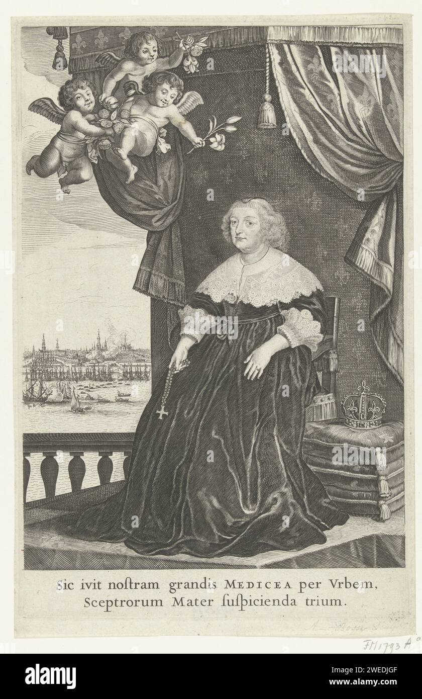 Portrait of Maria de Medici, 1638, Salomon Savery, After Gerard van ...