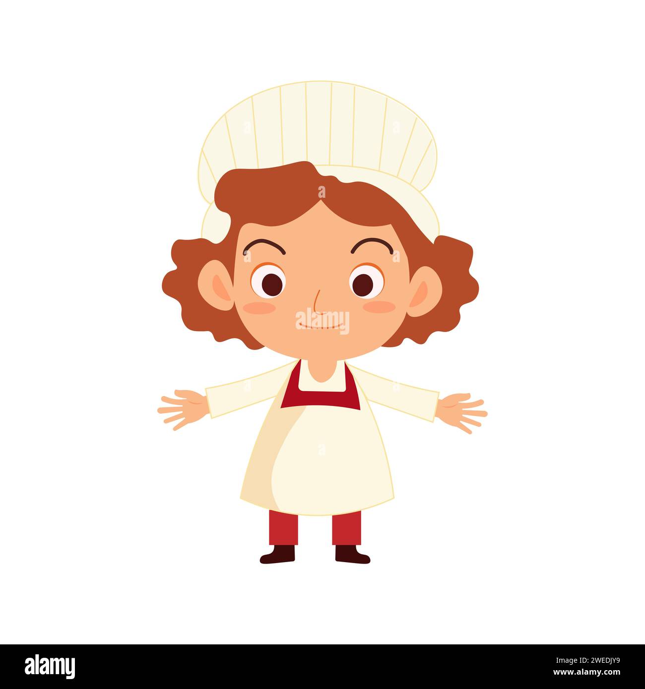 children cook vector illustration. Little chef vector illustration ...