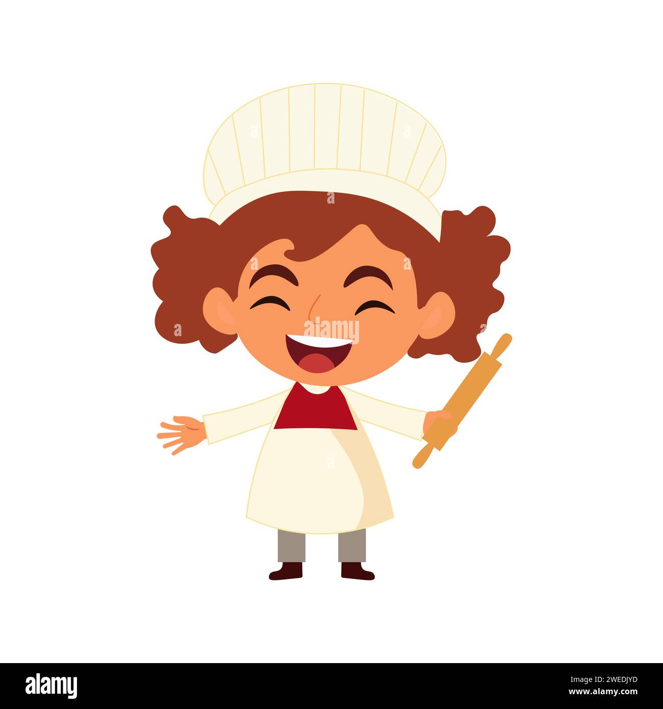 children cook vector illustration. Little chef vector illustration ...