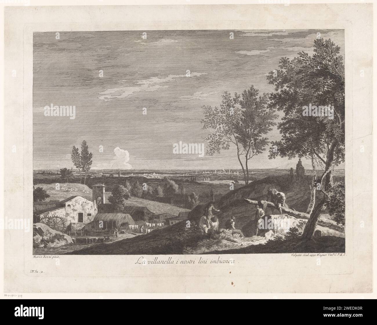 Landscape with farm, Giovanni Volpato, After Marco Ricci, 1750 - 1803 ...