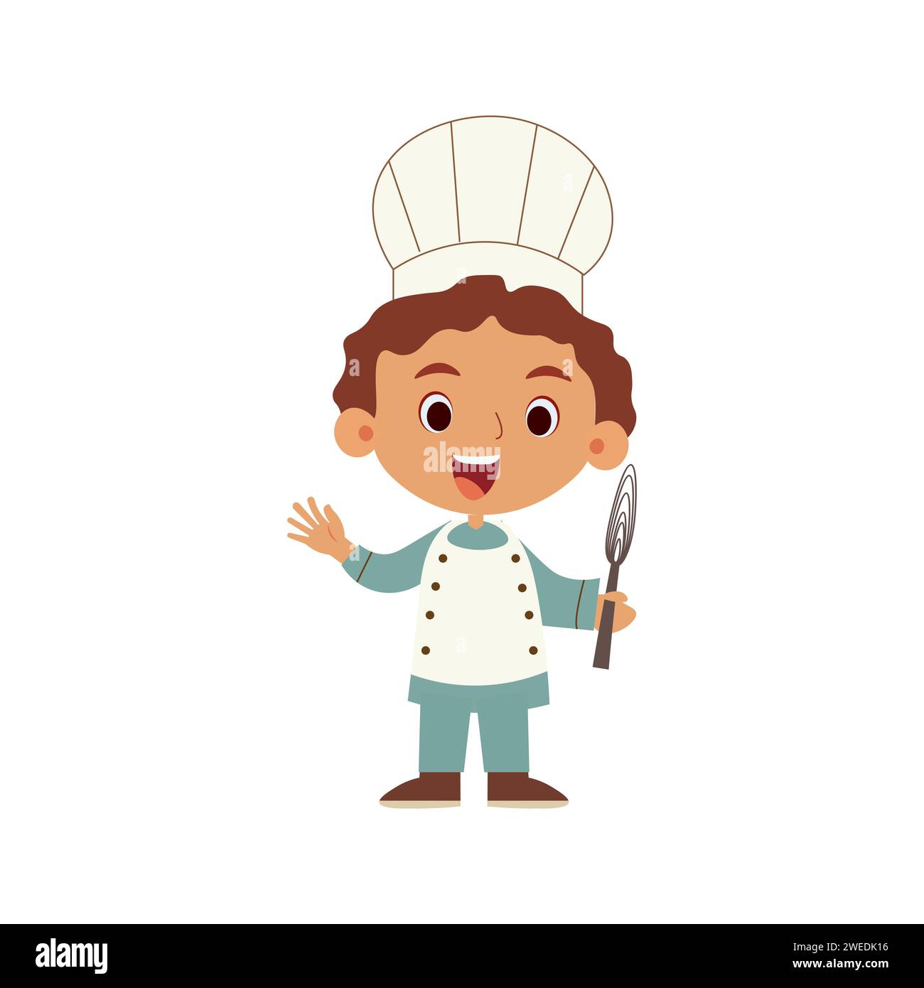 children cook vector illustration. Little chef vector illustration ...
