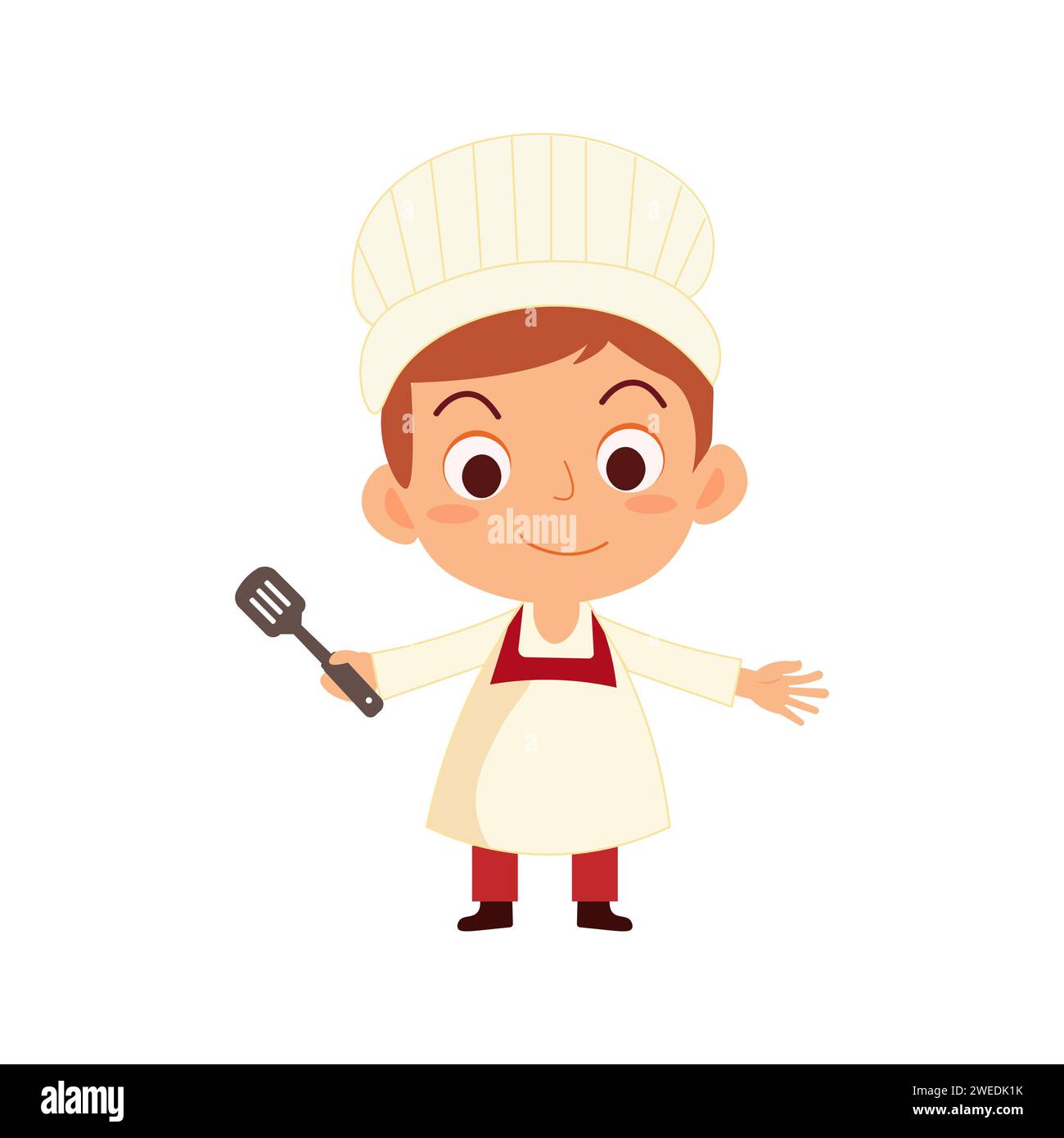 children cook vector illustration. Little chef vector illustration ...