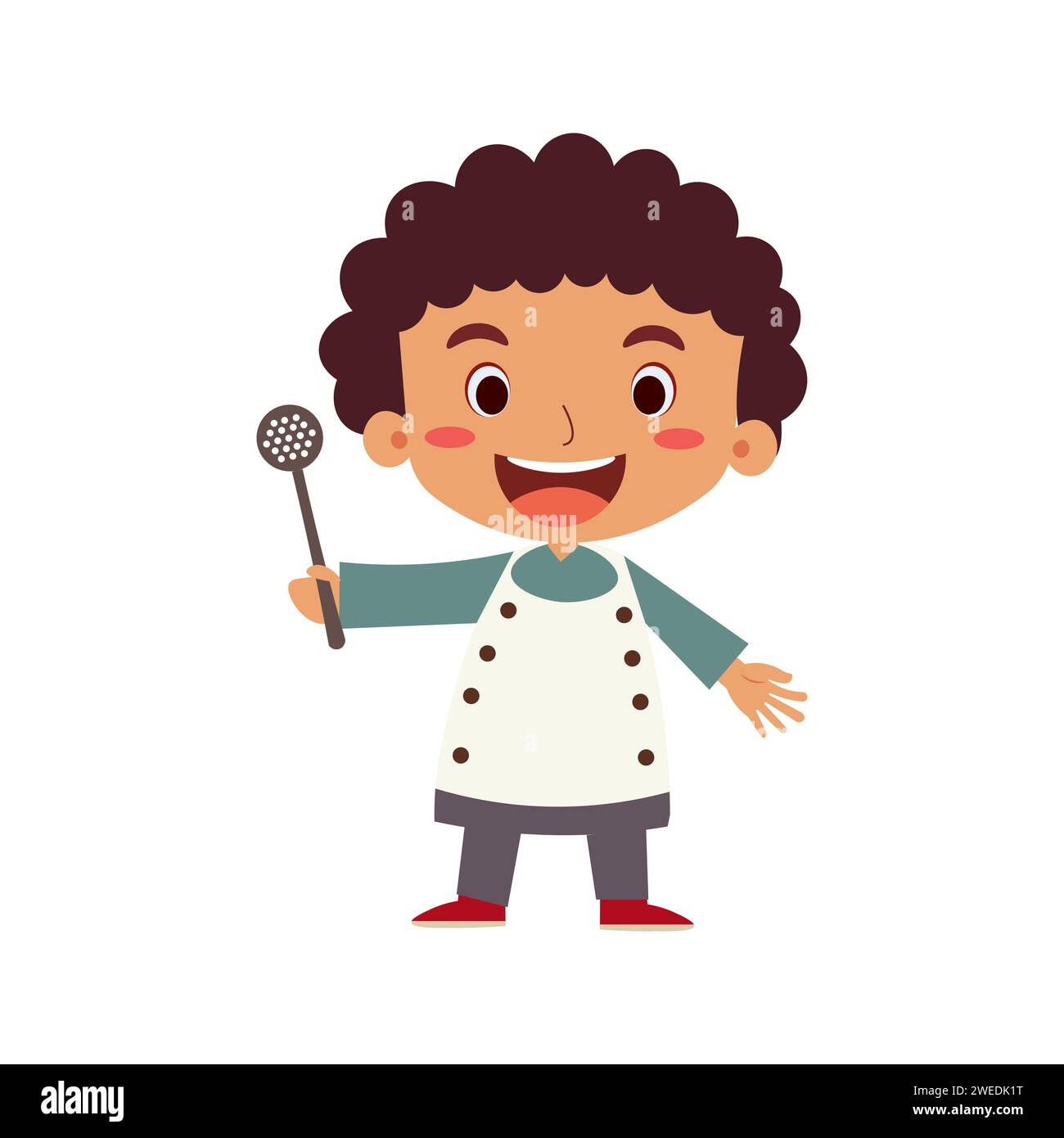 children cook vector illustration. Little chef vector illustration ...