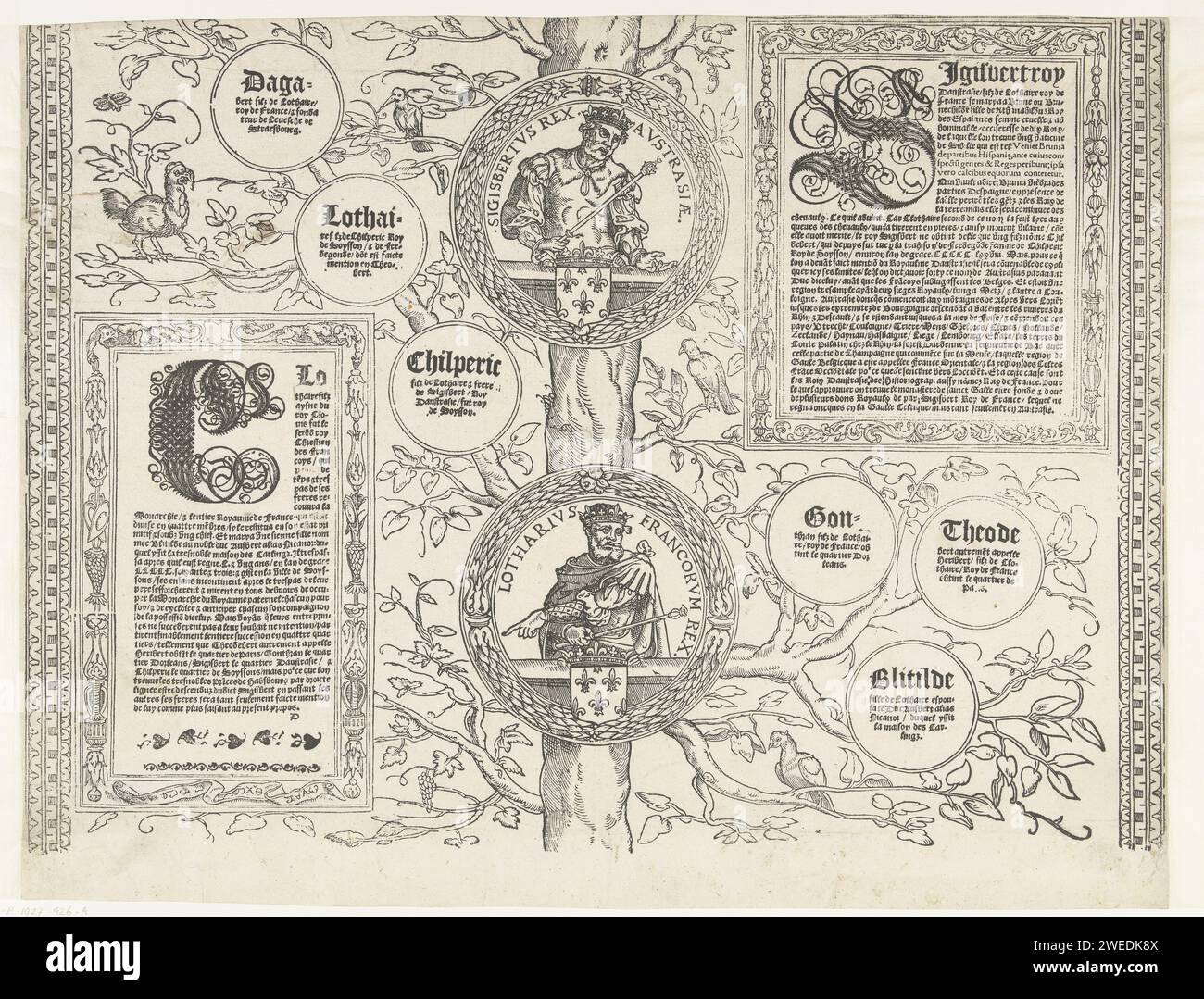 Family tree of the Habsburg house, page four, Robert Péril, 1533 - 1535 ...
