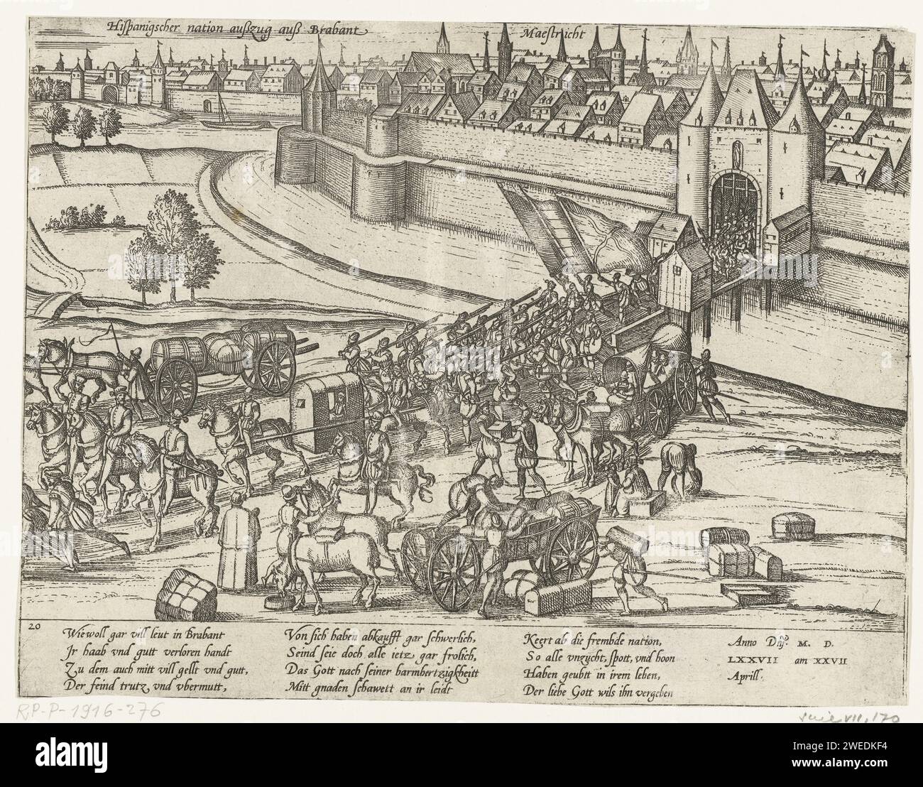 Avoiding Spaniards from Maastricht, 1577, Frans Hogenberg, 1577 - 1579 ...