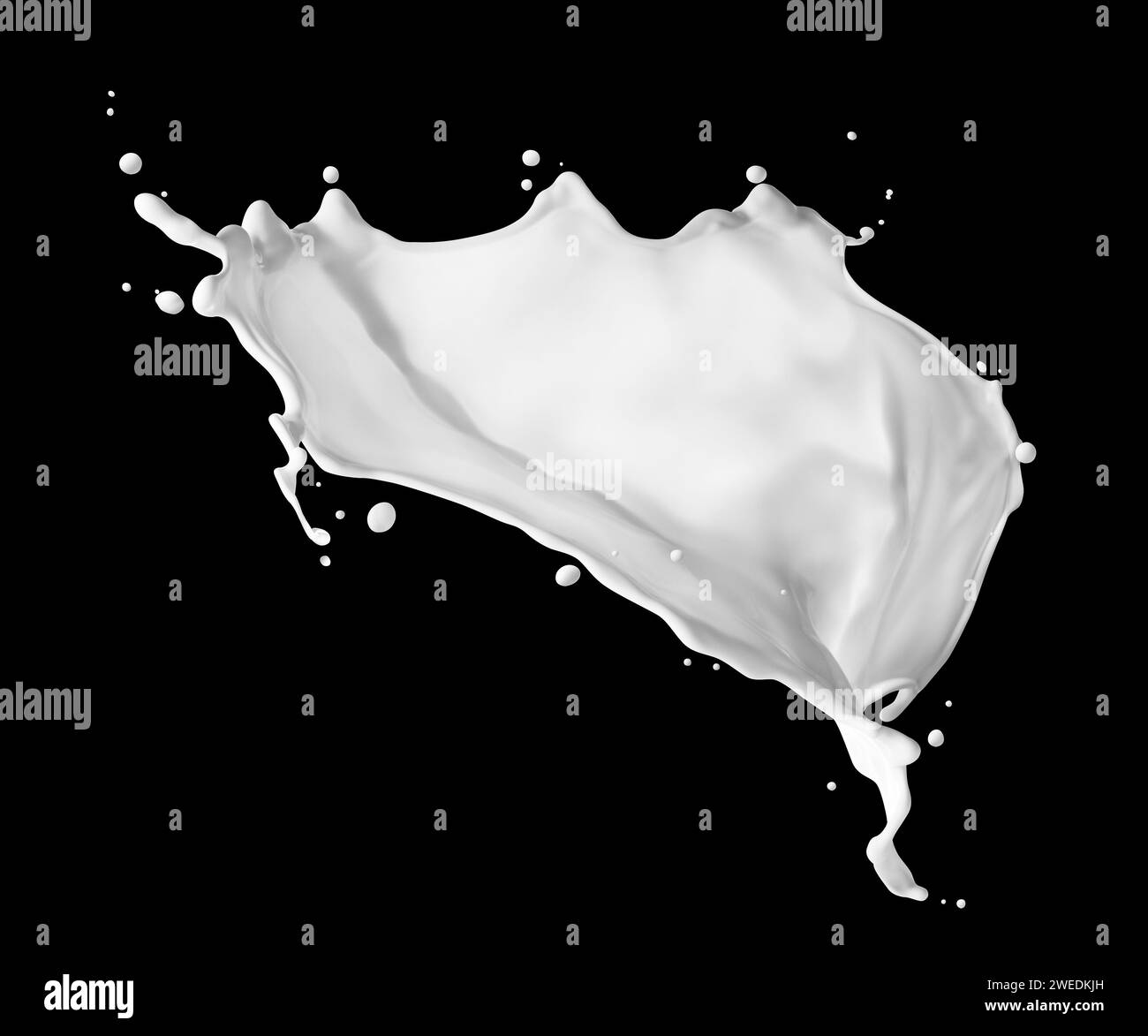Milk splash isolated on black background Stock Photo - Alamy