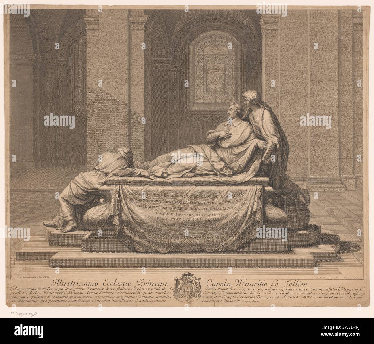 Burial monument of Armand -Jean du Persis Hertog van Richelieu, Charles ...