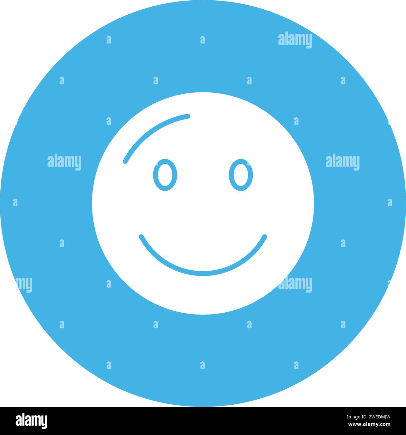 Slightly smiling face emoji isolated hi-res stock photography and ...