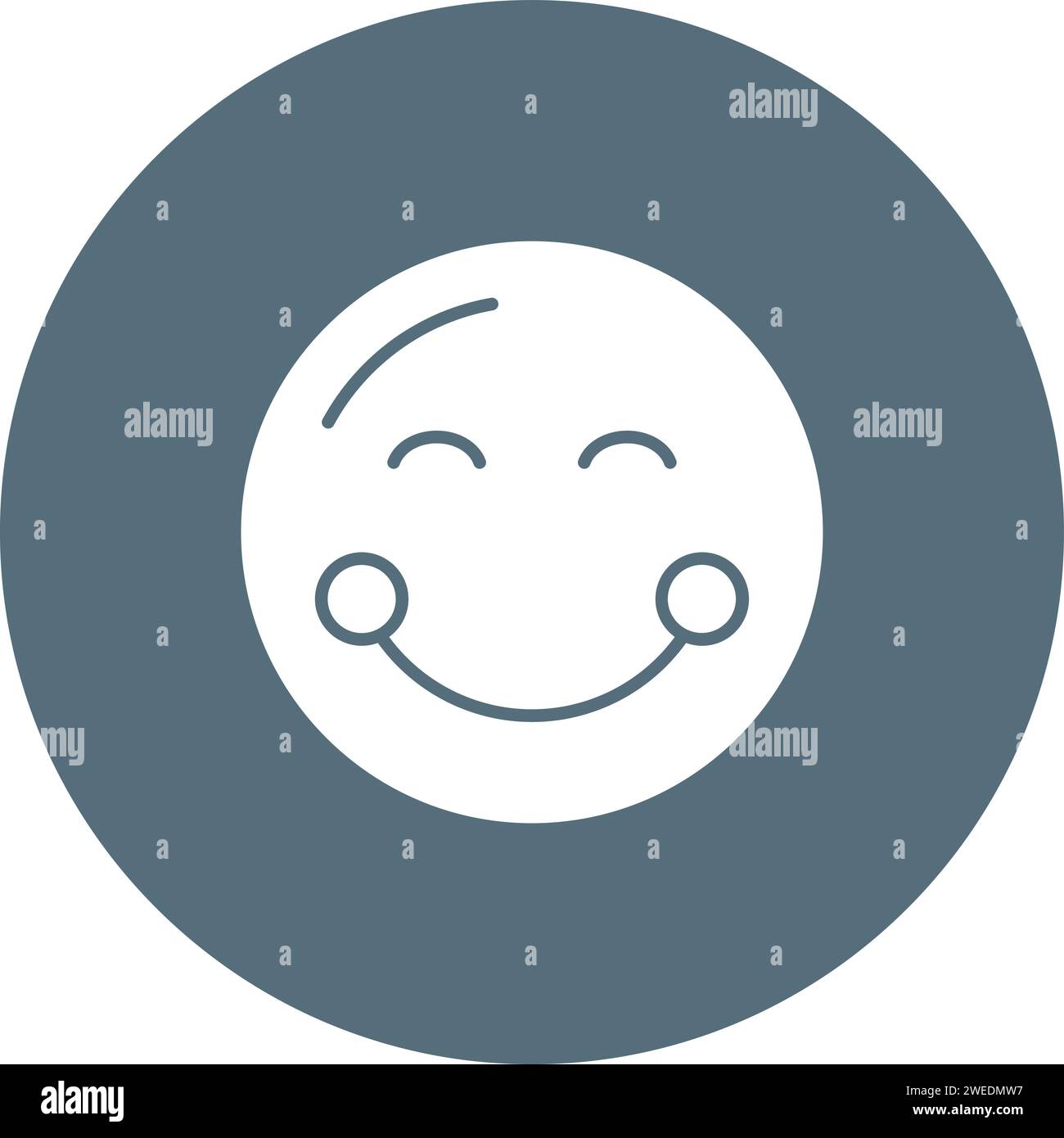 Smiling emoji icon outline Stock Vector Images - Alamy