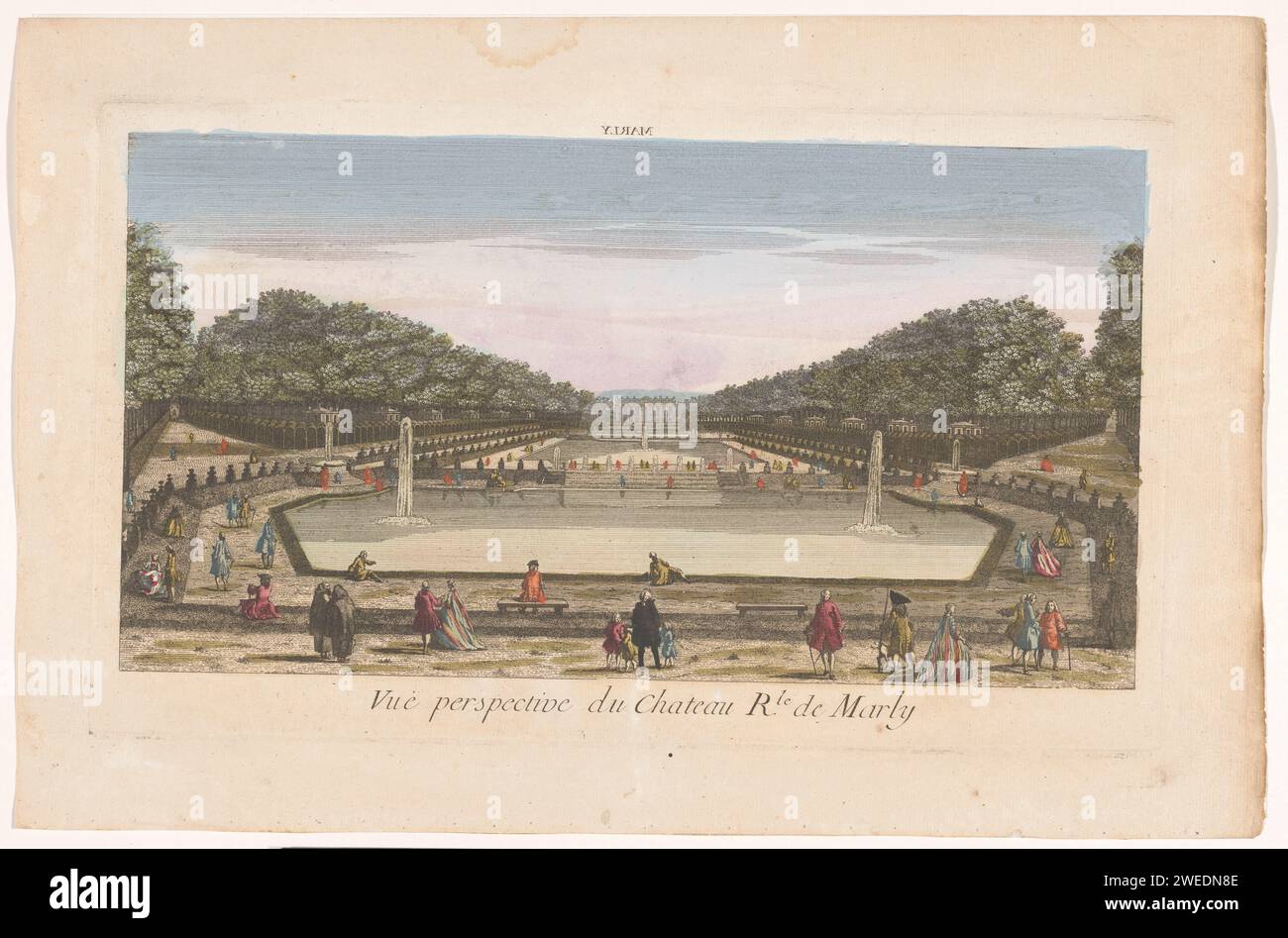 View of the Château de Marly, Anonymous, 1700 - 1799 print paper ...