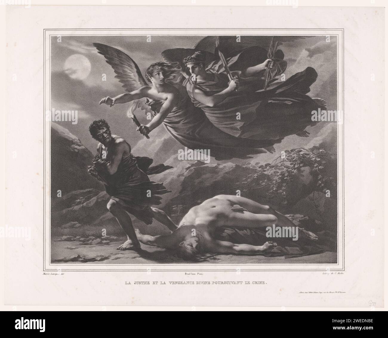 Nemesis and Themis chase crime, Charles Etienne Pierre Motte, After ...
