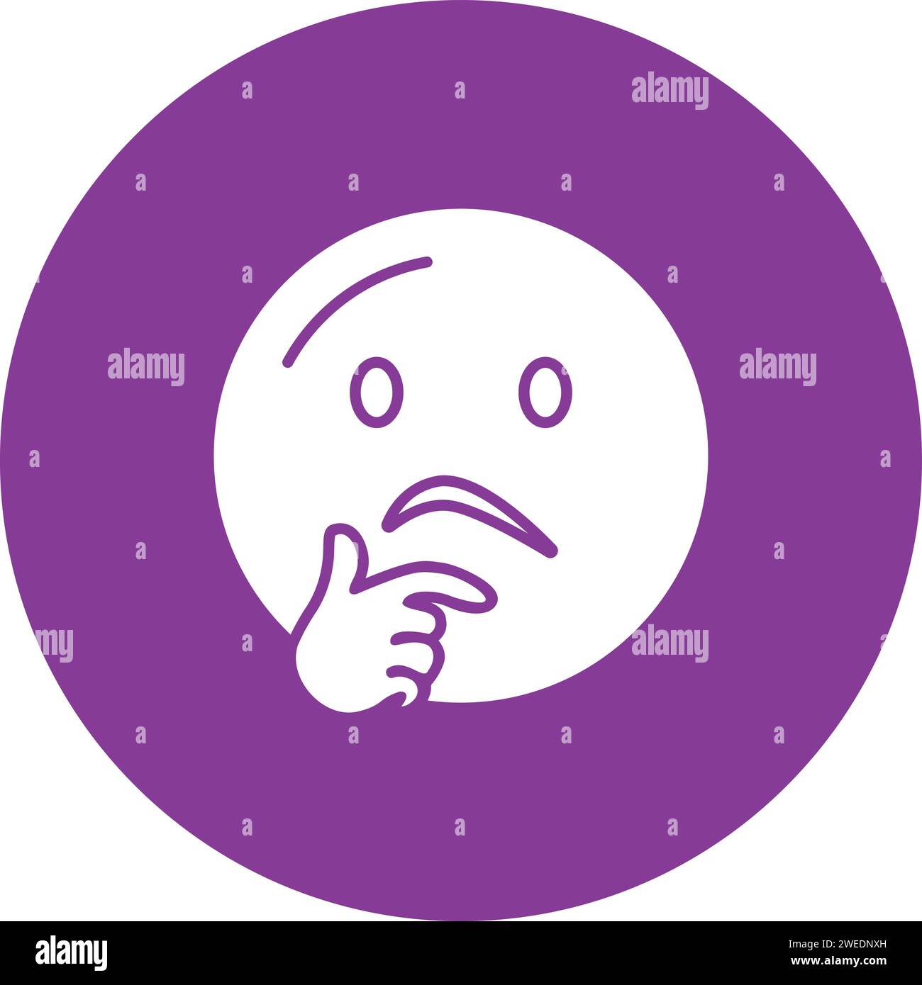 Thinking Face icon vector image Stock Vector Image & Art - Alamy