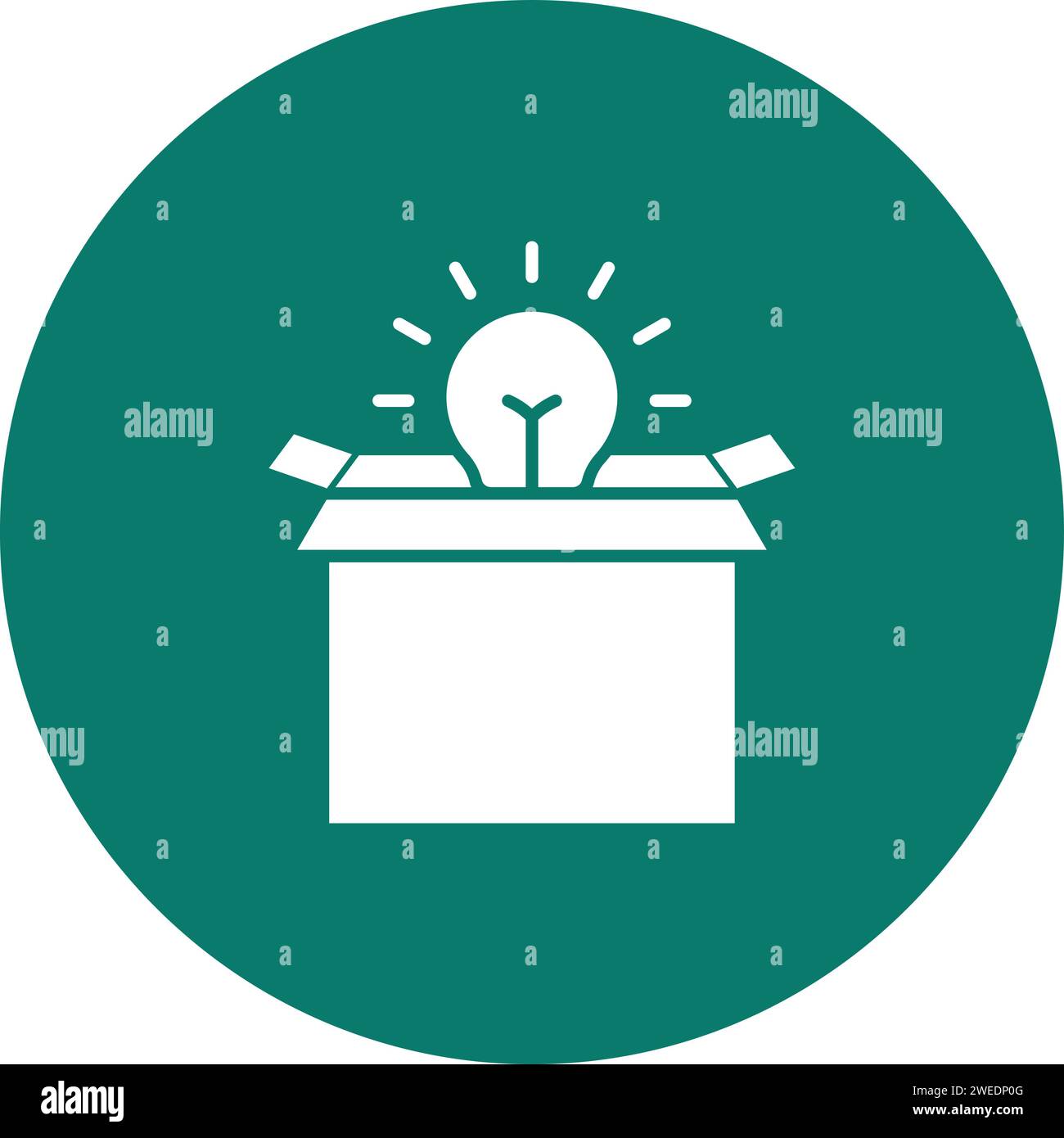 Think Out of the Box icon vector image Stock Vector Image & Art - Alamy