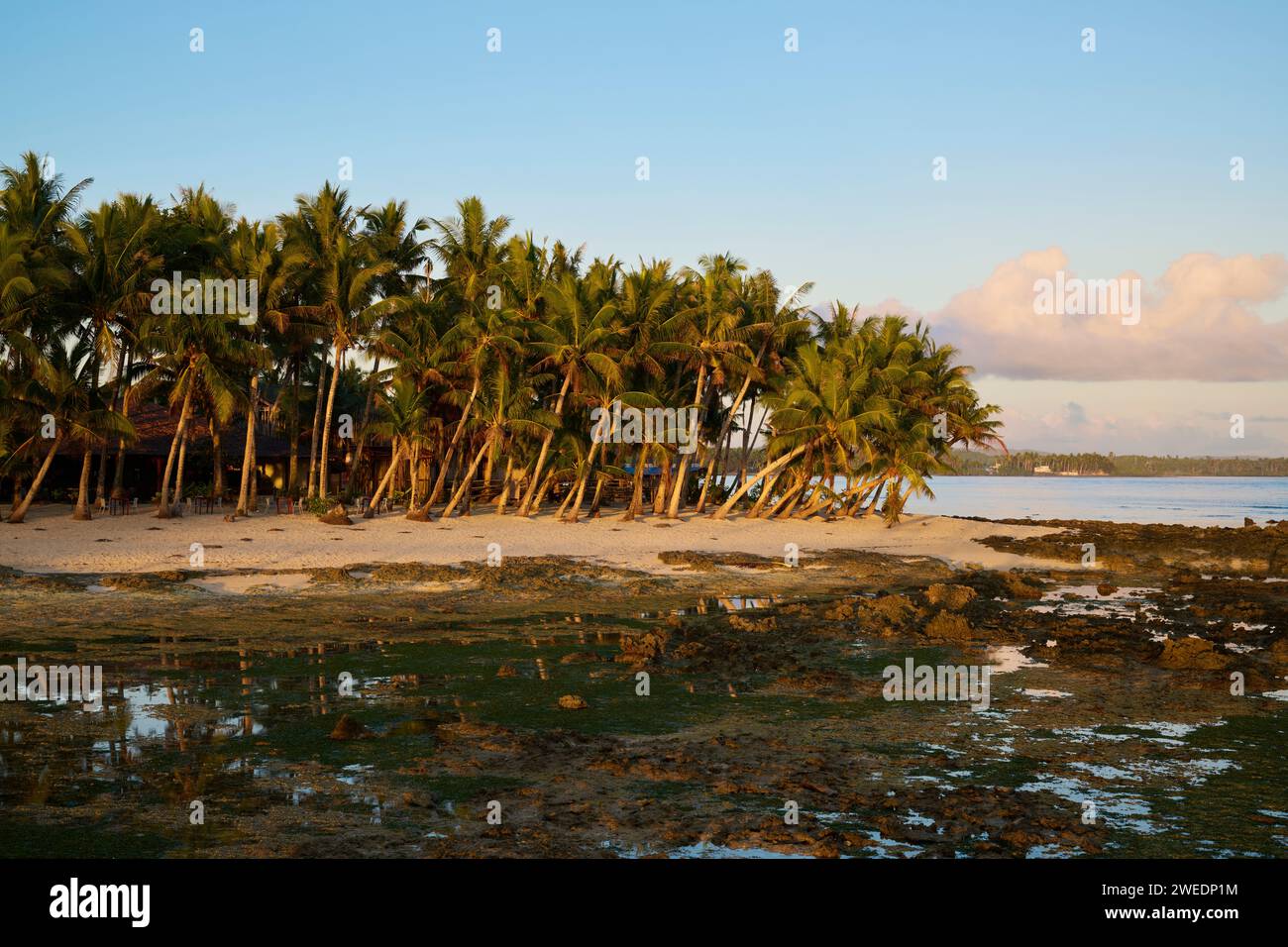 The beach at Cloud 9, Siargao famous for its surfing Stock Photo - Alamy