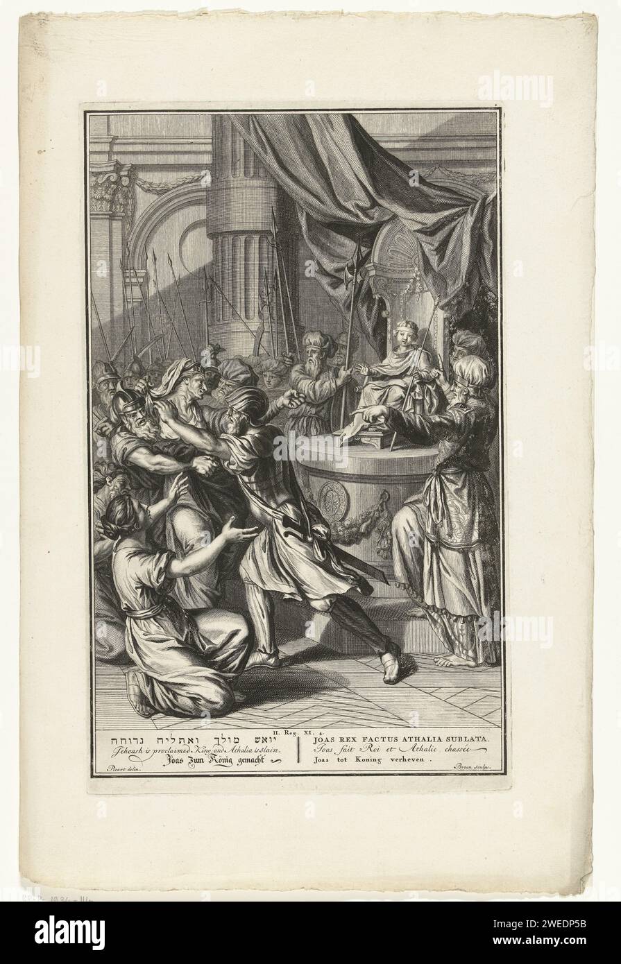 Atalja and Joas, Gerrit de Broen (II) (Possible), After Bernard Picart, c. 1711 - c. 1720 print ...