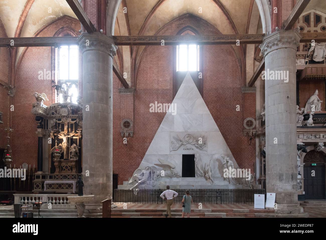 Tomb of Antonio Canova from XIX century in Gothic Basilica di Santa ...