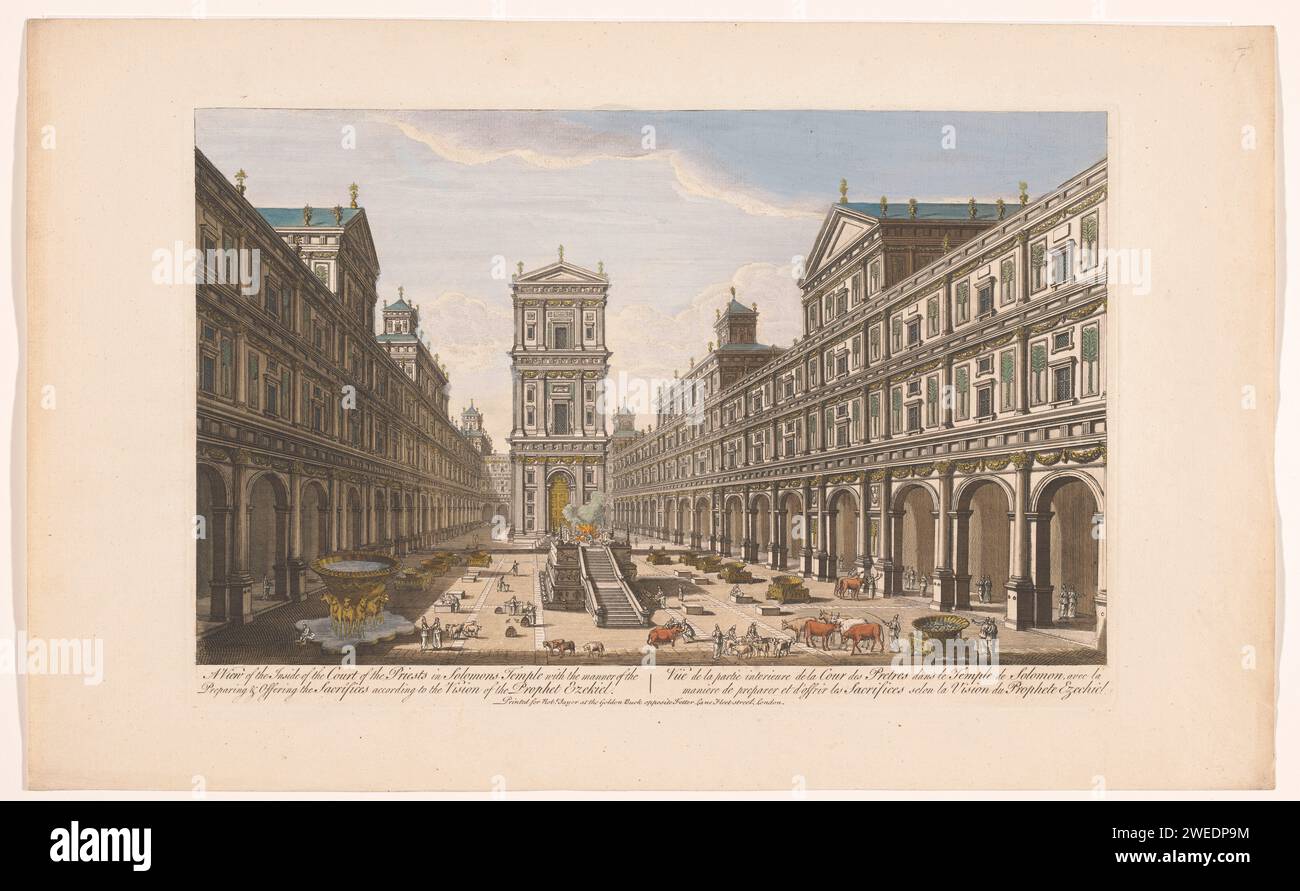 View of the courtyard of the Temple of Solomon, Robert Sayer, 1754 ...