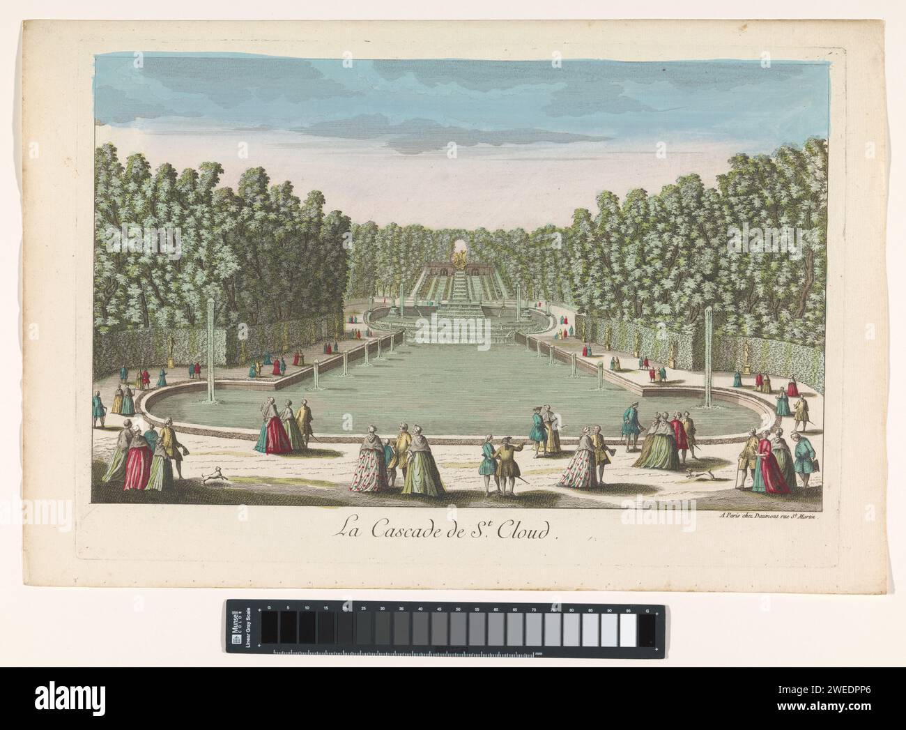 View of the cascades of the garden of the Château de Saint-Cloud, Jean ...