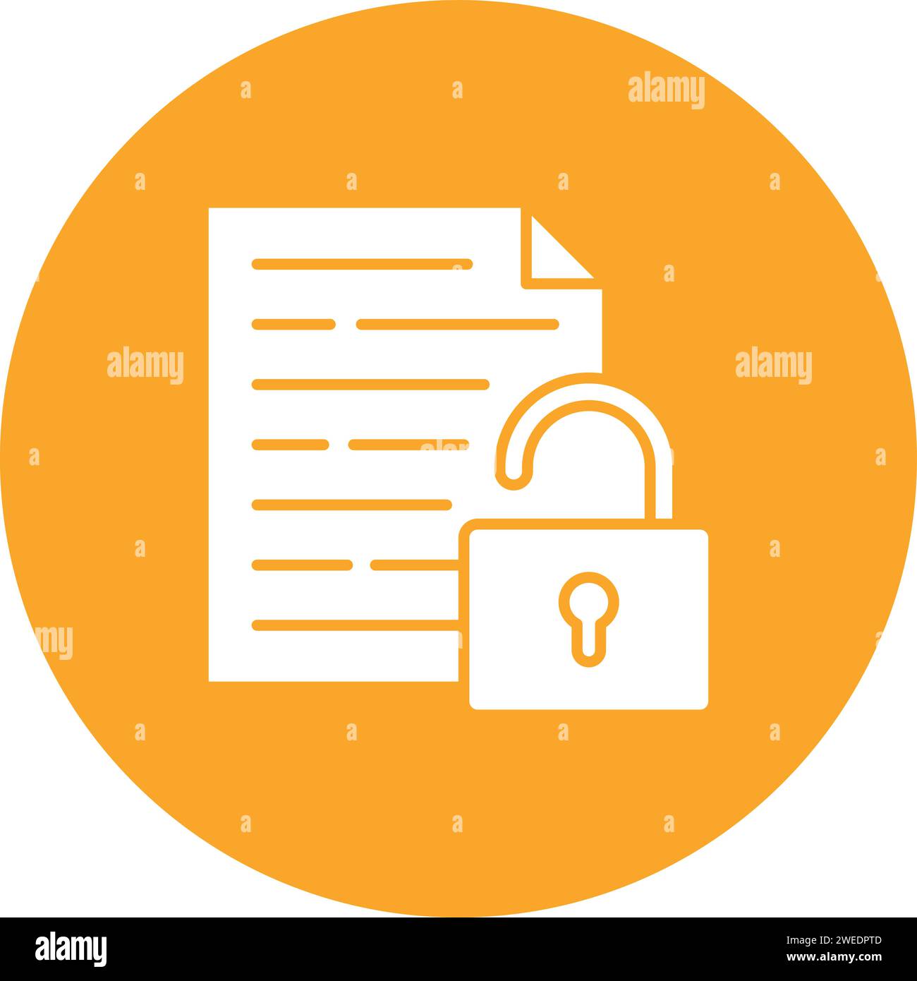 Unlock Documents icon vector image Stock Vector Image & Art - Alamy