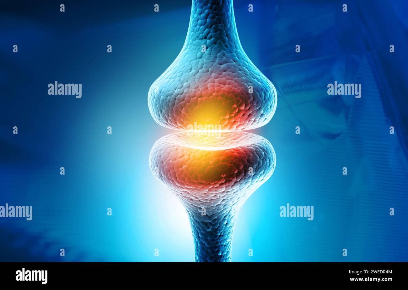 Nerve Impulse on science background. 3d illustration Stock Photo - Alamy