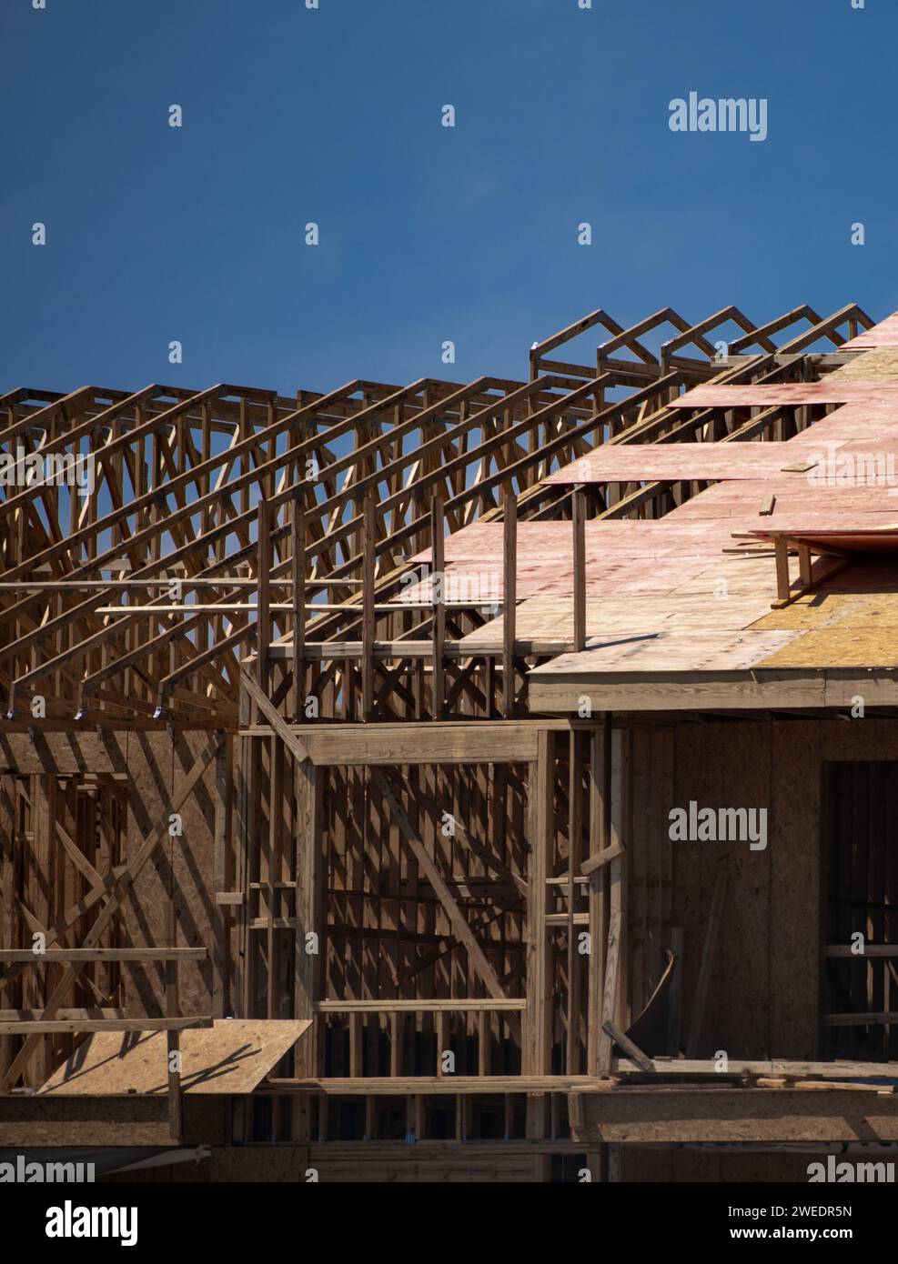 Rafters concrete building wooden roof hi-res stock photography and ...
