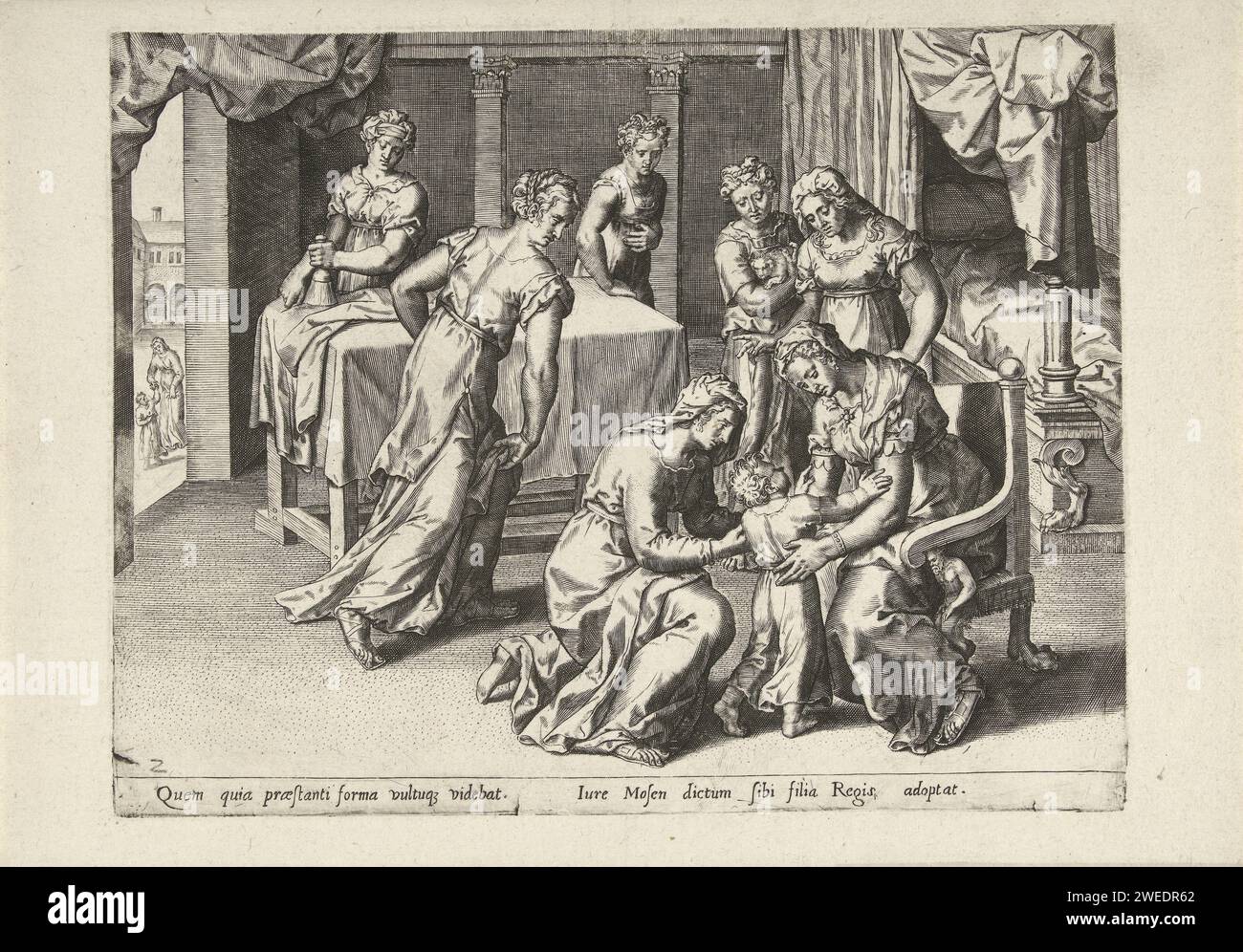 Moses is adopted by the daughter of the Pharaoh, Pieter Jalhea Furnius ...