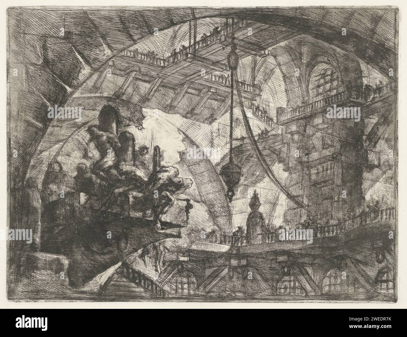 Lower with prisoners on excellent platform, Giovanni Battista Piranesi ...