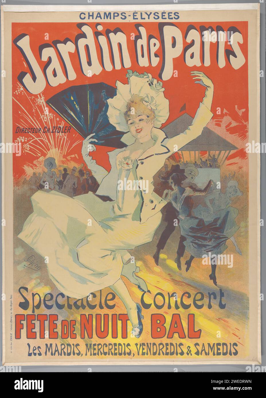 Champs-Elysées. Garden of Paris, 1890, Jules Chéret, 1890 poster Stock ...