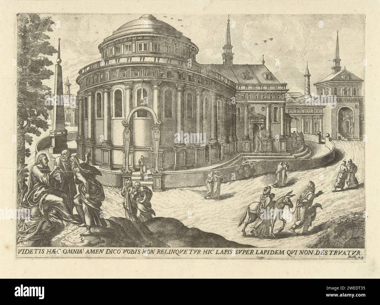 Christ predicts the destruction of the temple, c. 1572 print Christ ...
