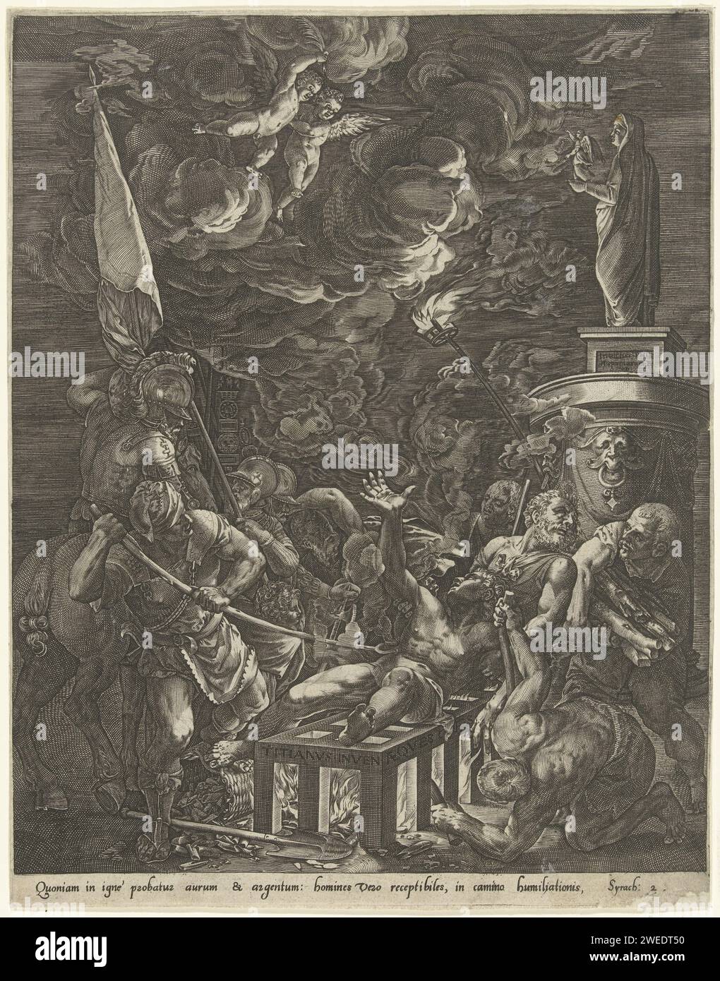 The torture of St. Laurentius, Anonymous, After Cornelis Cort, After ...