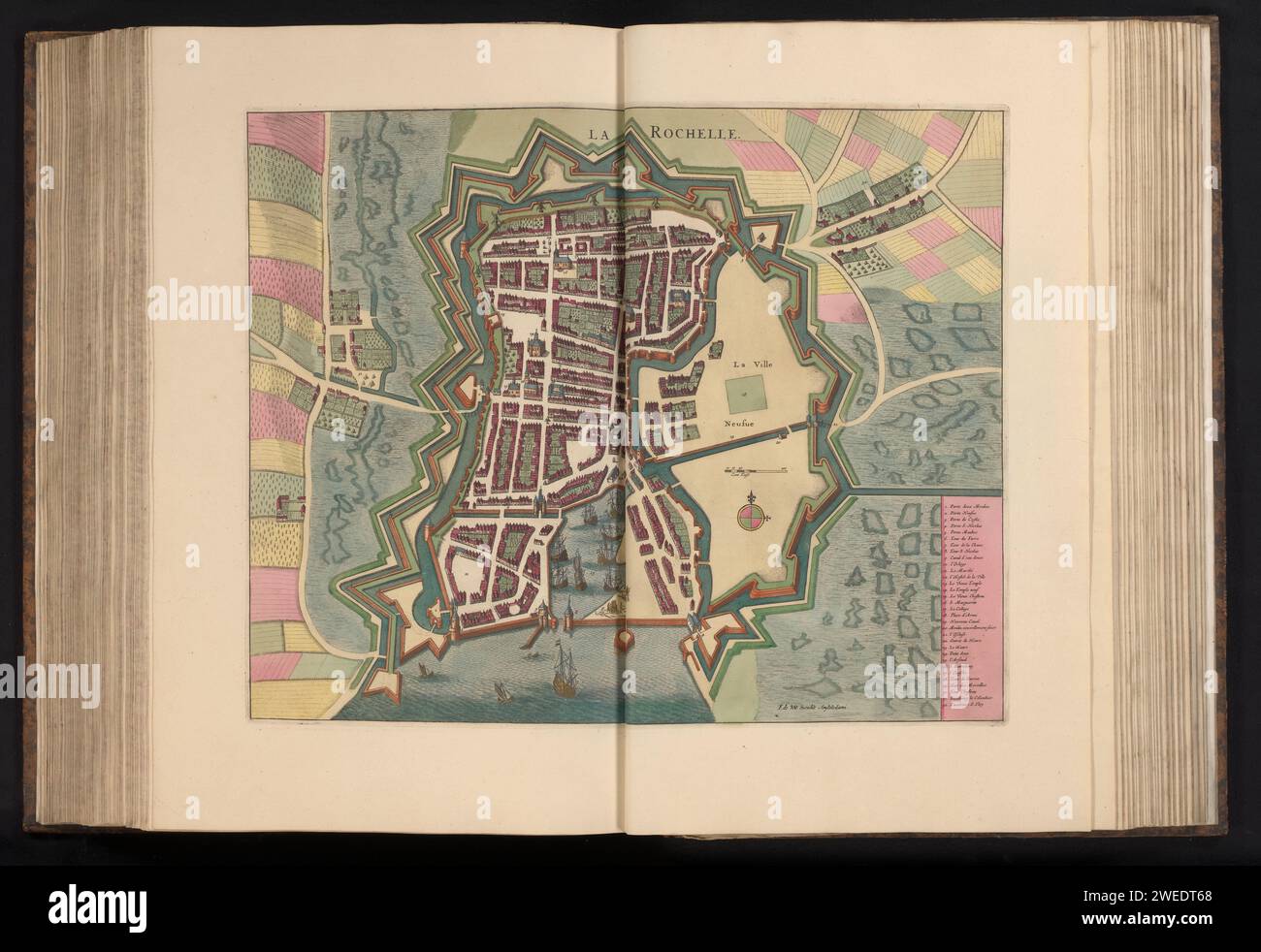 Map of La Rochelle, Anonymous, After 1693 print This print is part of an album. publisher ...