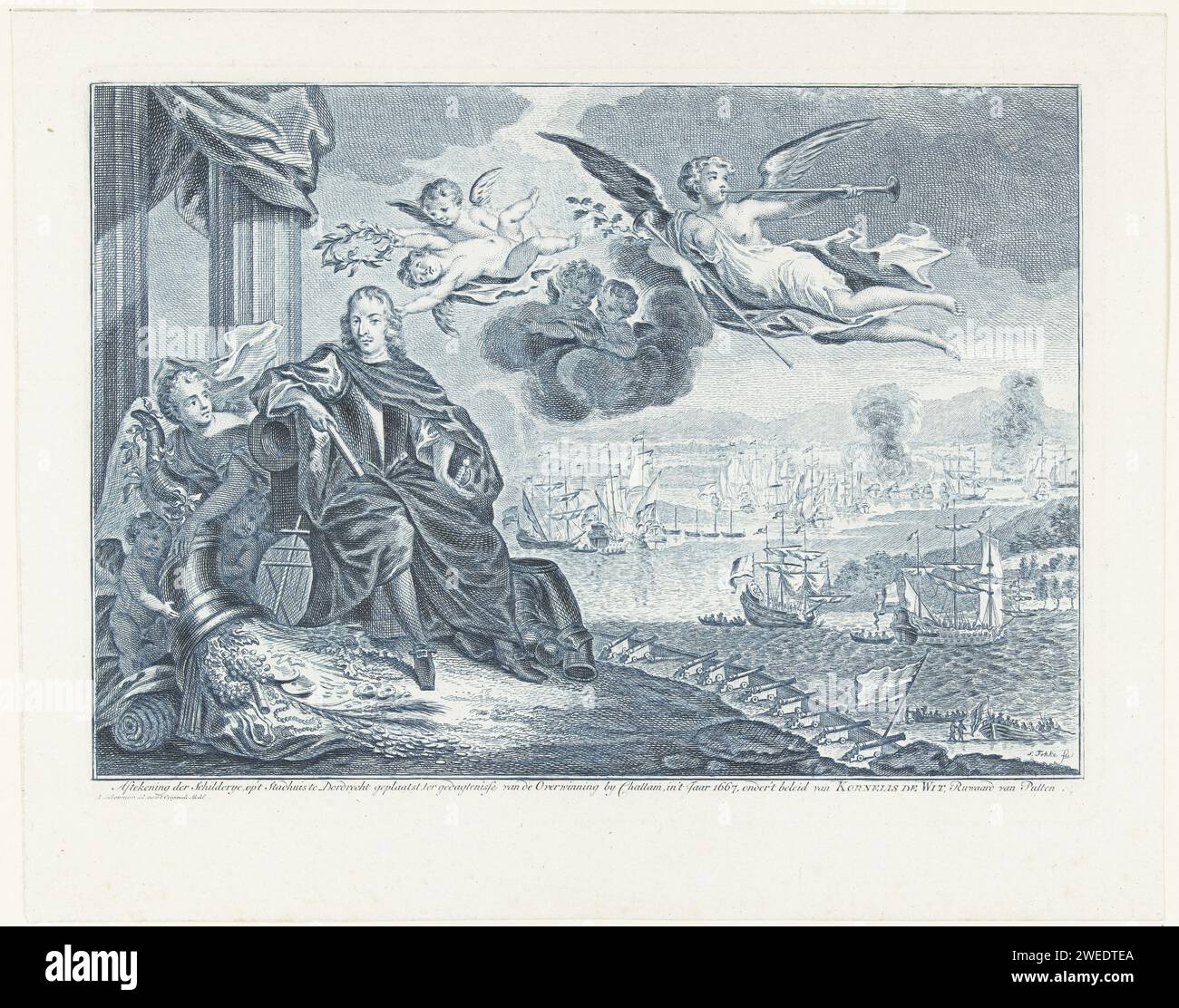 Painting with the glorification of Cornelis de Witt, with the trip to ...