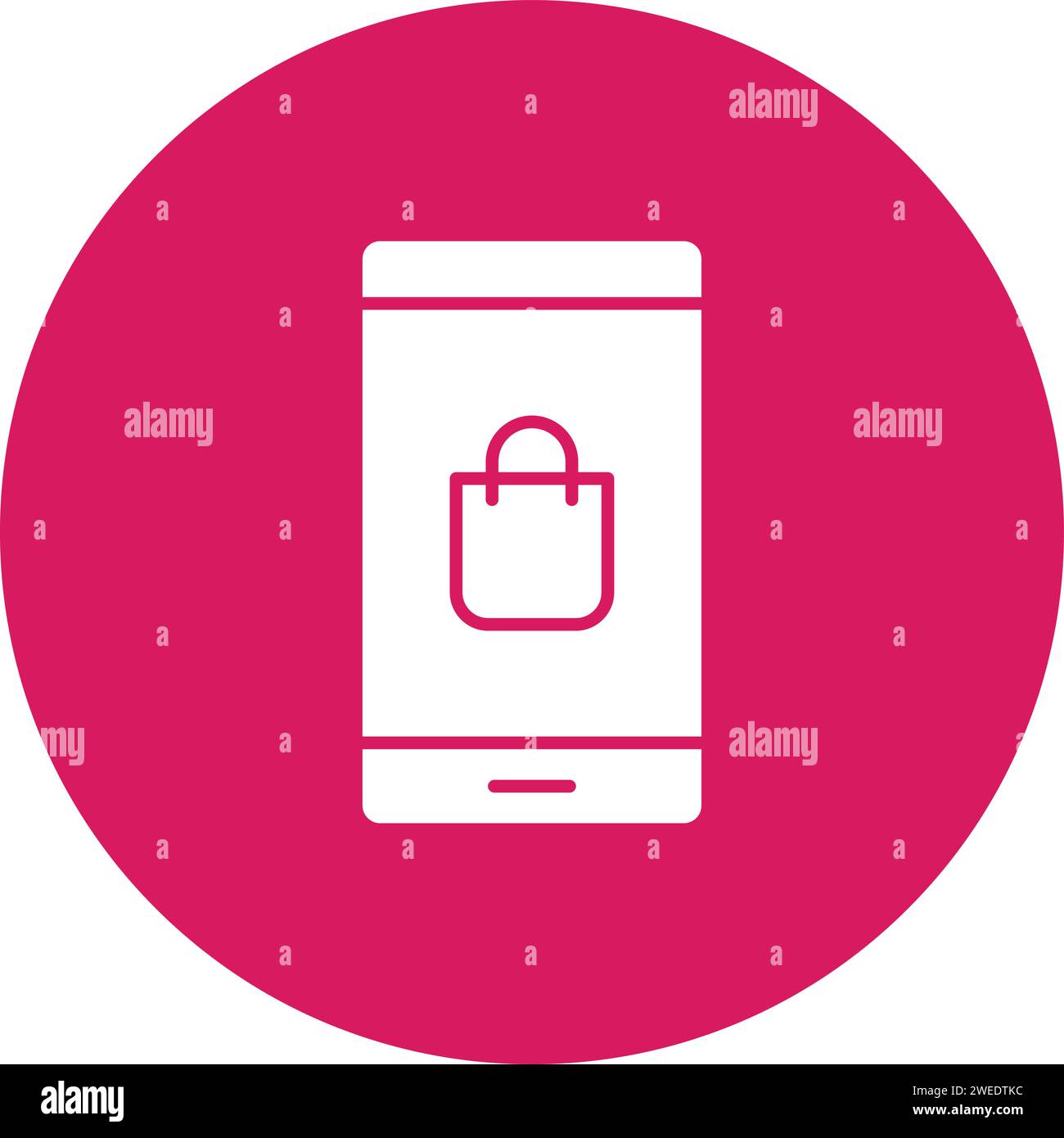 Mobile Shopping icon vector image Stock Vector Image & Art - Alamy