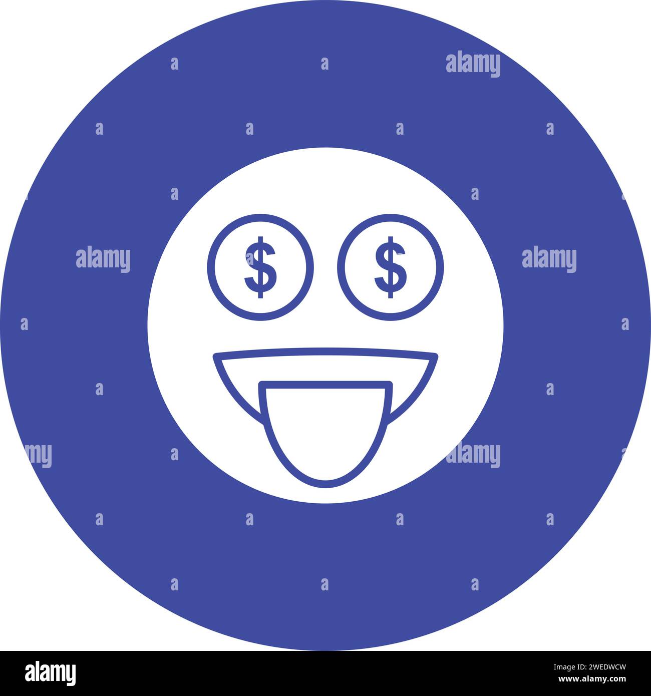 Dollar face emoji Stock Vector Images - Alamy