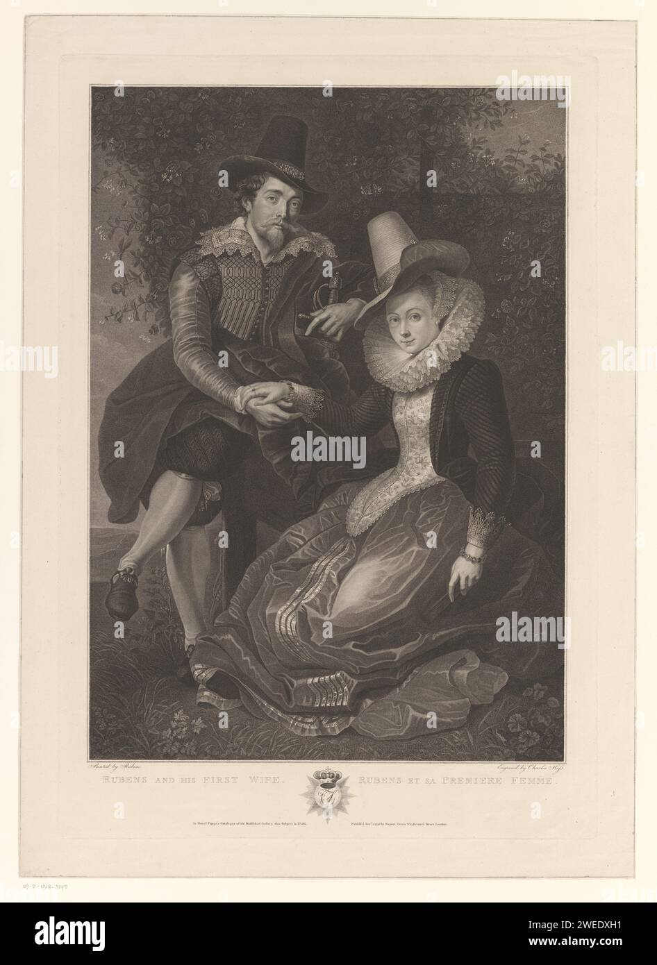 Peter Paul Rubens with his first wife Isabella Brant, Carl Ernst ...